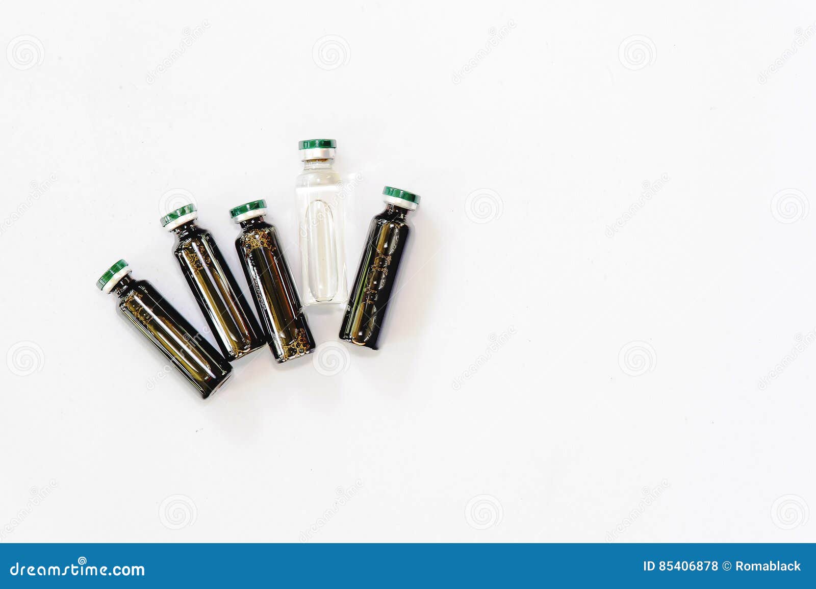 Medical vials with extract stock photo. Image of energy - 85406878