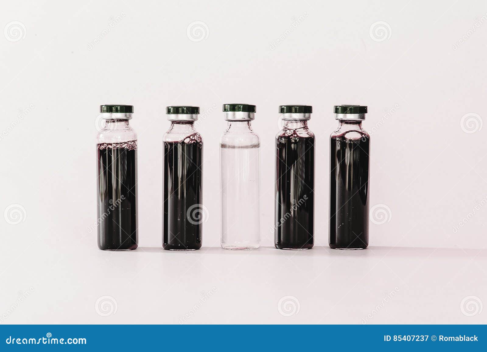 Medical vials with extract stock image. Image of group - 85407237