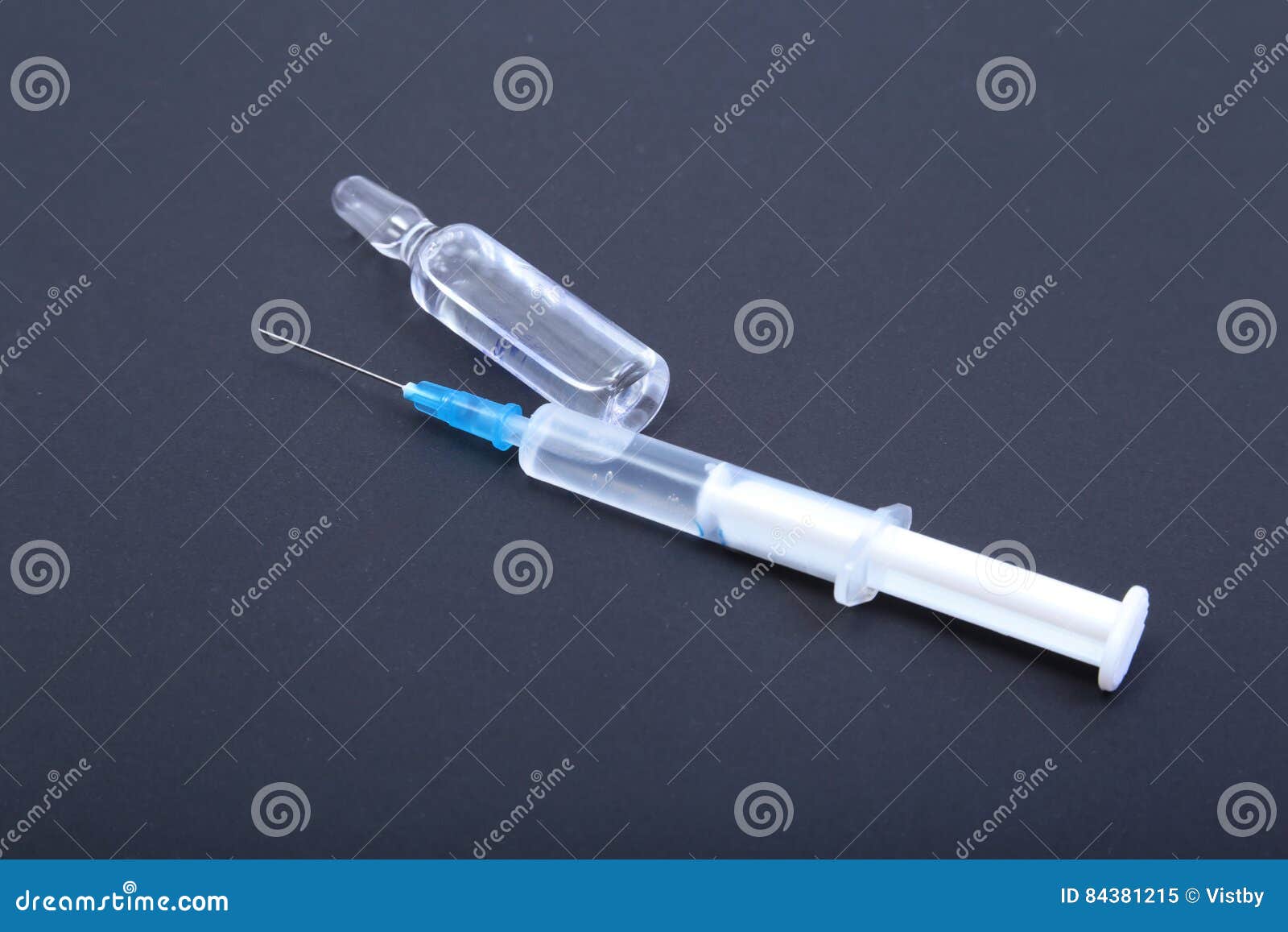 Medical Vials for Injection with a Syringe Stock Image - Image of ...
