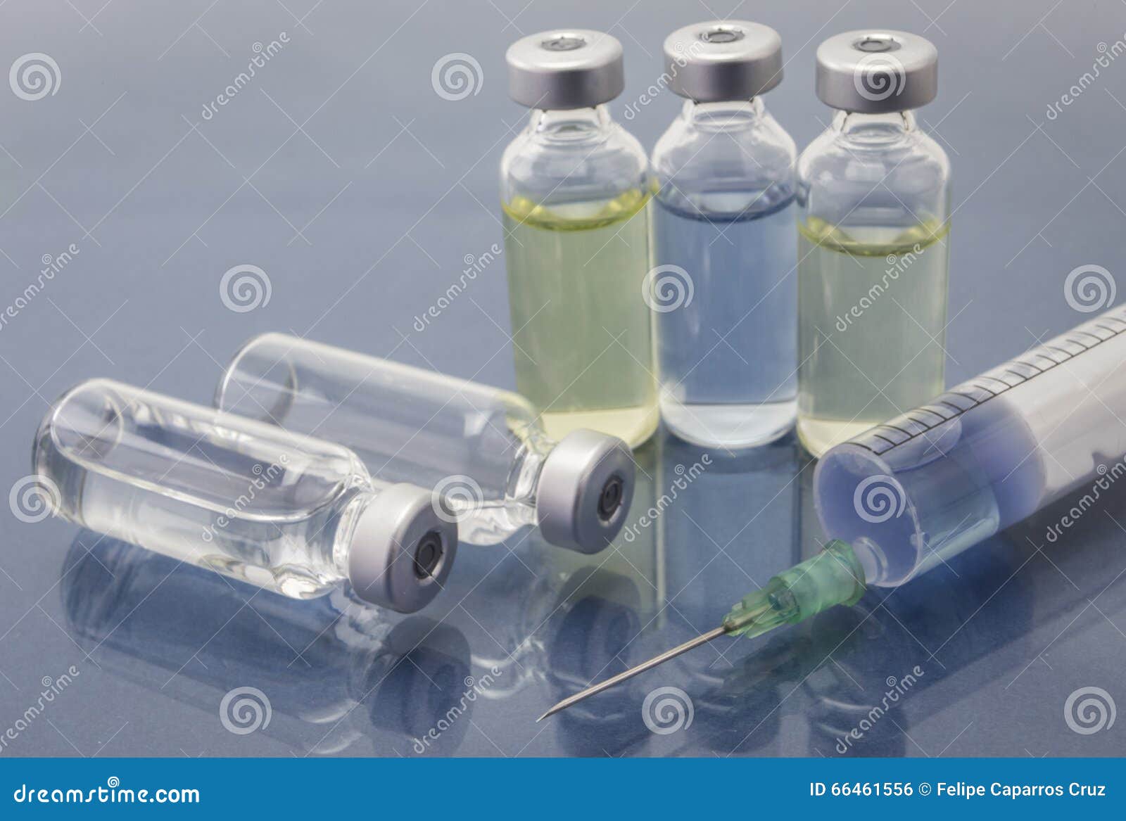 Medical Vials for Injection with a Syringe Stock Photo - Image of ...