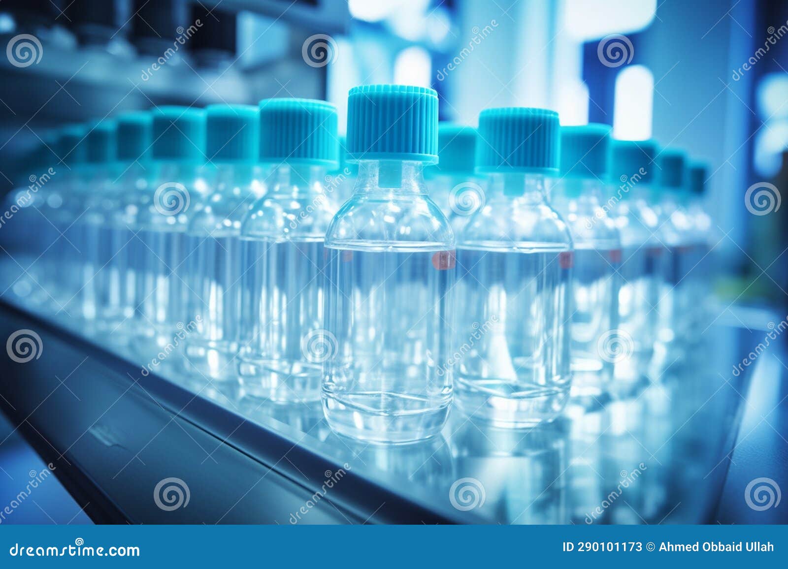 Pharmaceutical Line: Bottles On Conveyor Belt Stock Image ...