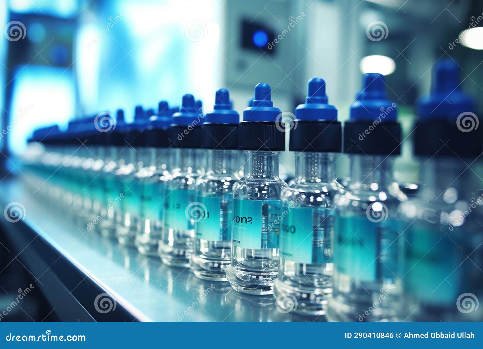 Medical Vials in the Production Process. Generative by Ai Stock Photo ...