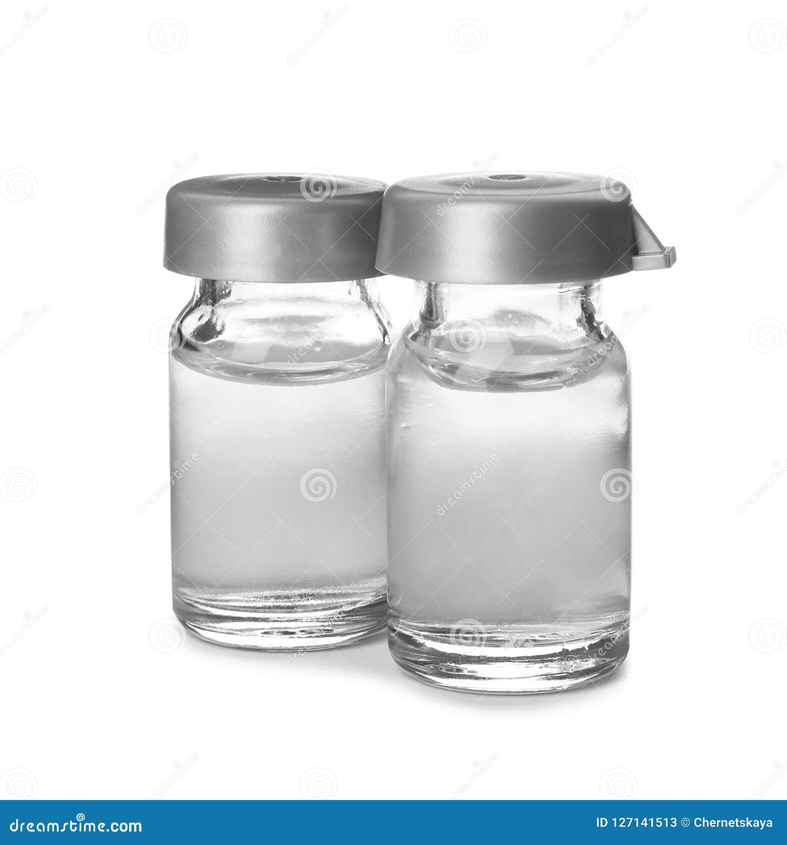 Medical Vials with Solution for Injection Stock Image - Image of ...