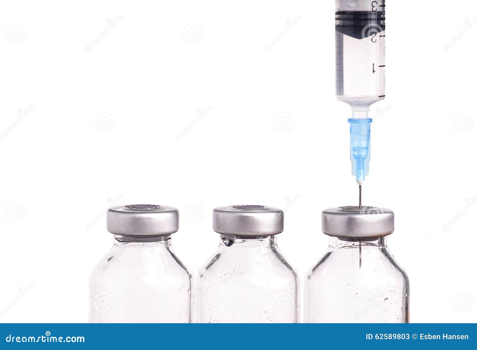 Medical vials and Syringe stock image. Image of glass - 62589803