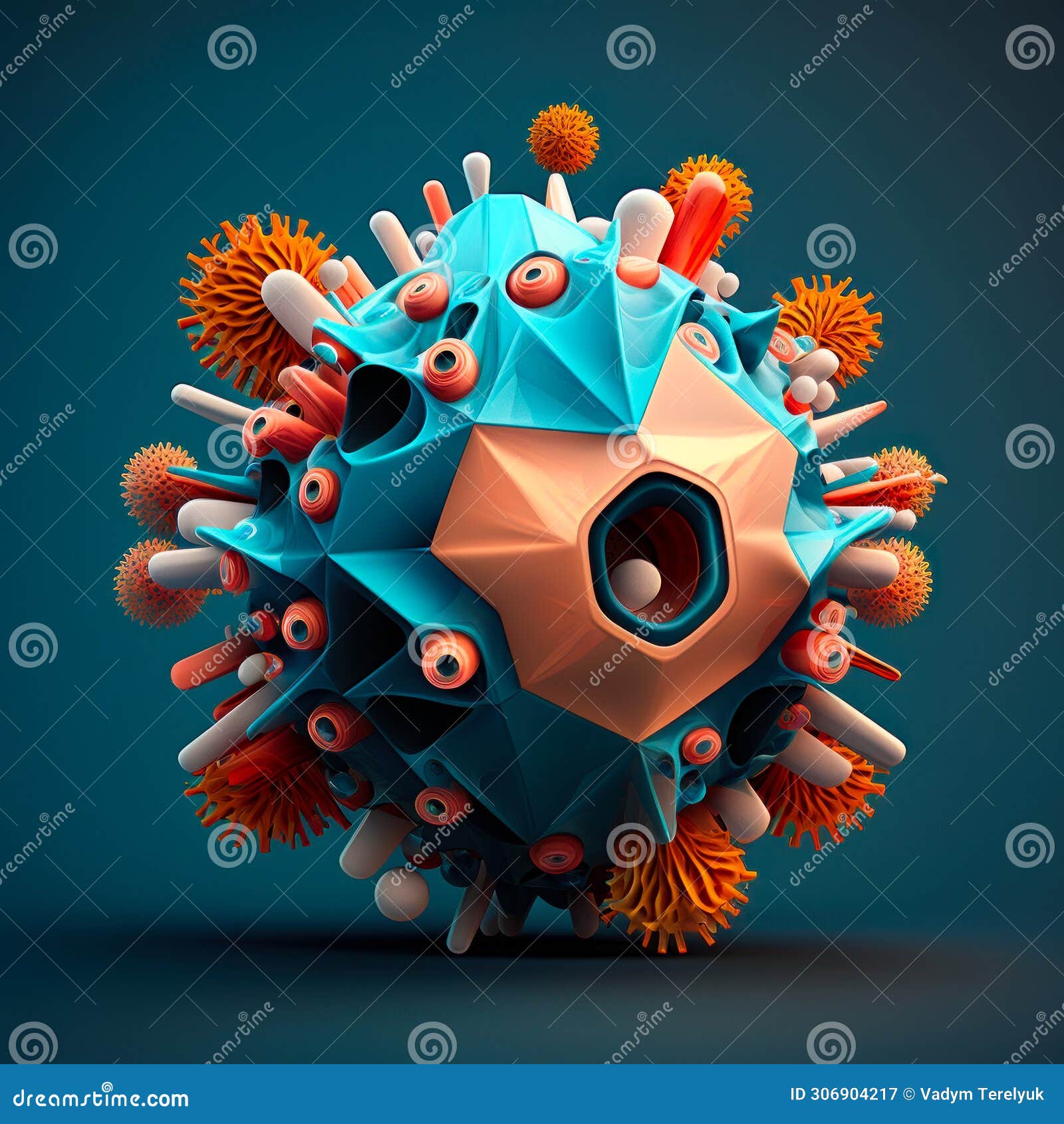 Medical Virus. a Colorful Object with Many Different Shapes and Sizes ...