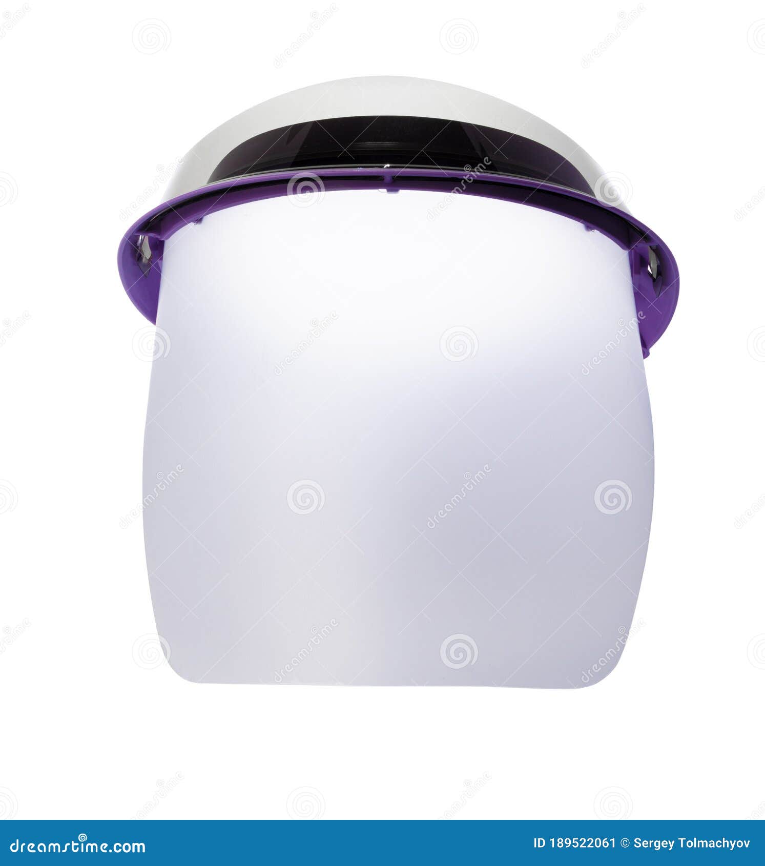 Medical Visor Face Shield on White Background Stock Image - Image of ...
