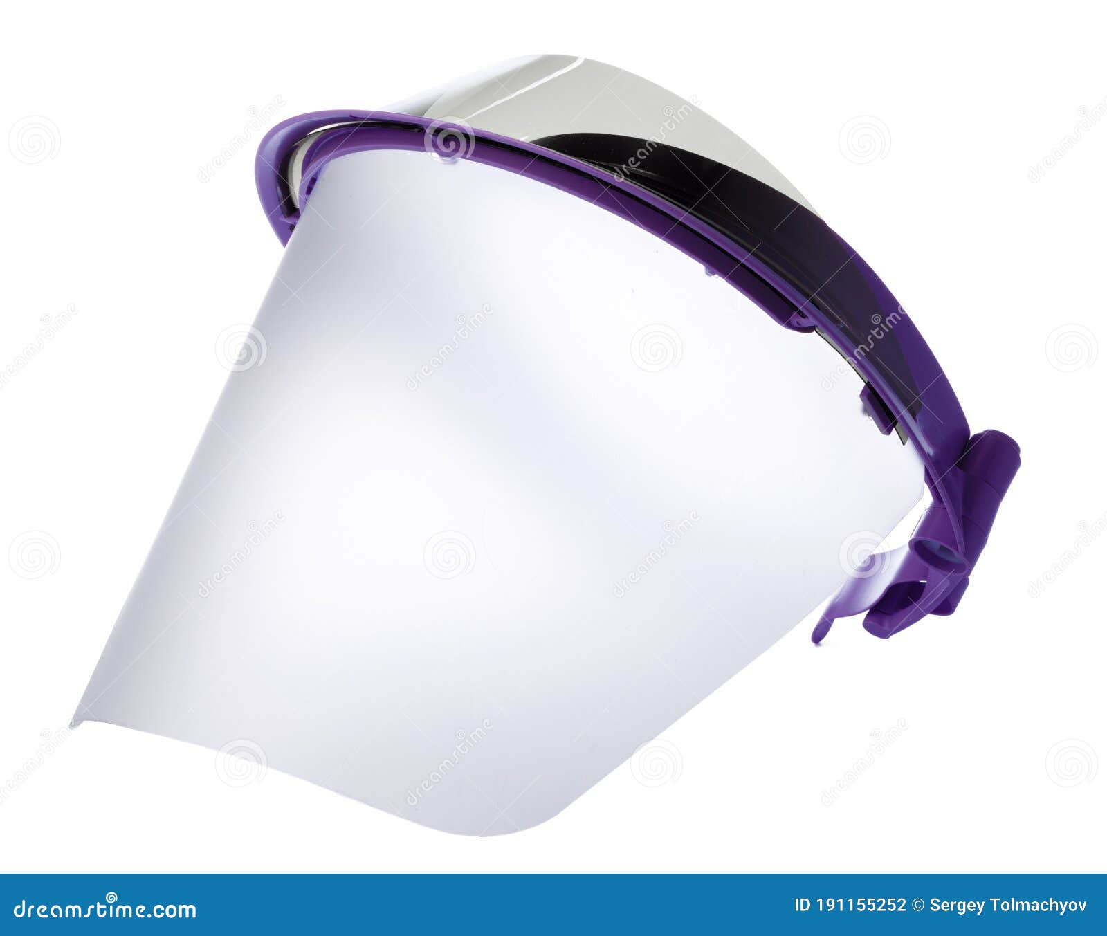 Medical Visor Face Shield on White Background Stock Photo - Image of ...
