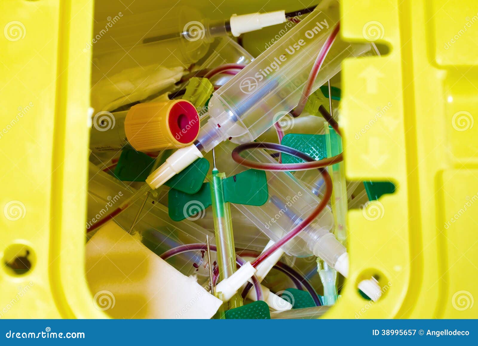 Medical Waste Bin. Contaminated Waste Sign. Biohazard Trash Garbage Bin ...