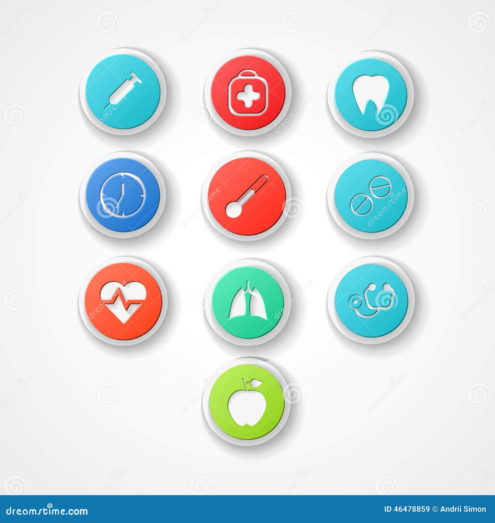 Medical web icon stock vector. Illustration of sticker - 46478859