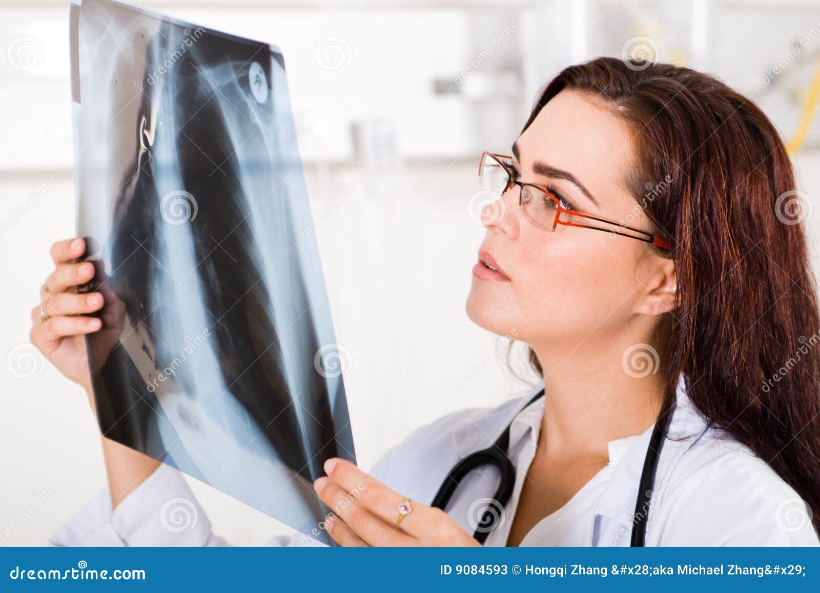 Medical worker stock image. Image of collar, brunette - 9084593
