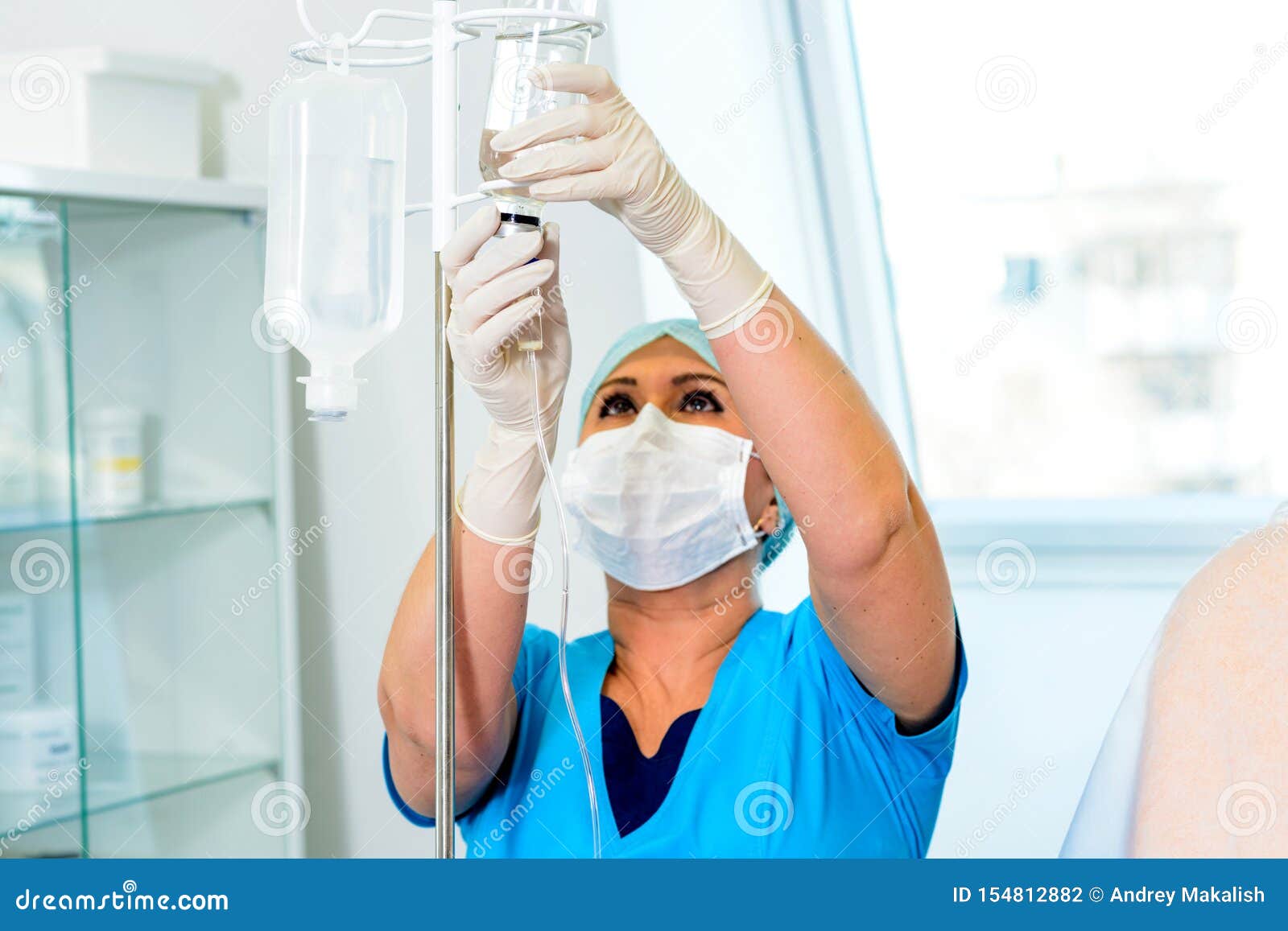 Set Up the Installed Drip System Stock Photo - Image of hand, needle ...
