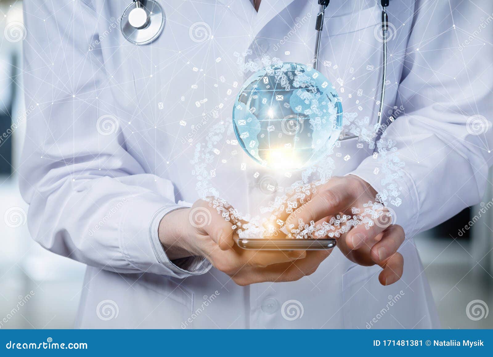 A Medical Worker Carries Out the Distribution of Letters in the Network ...