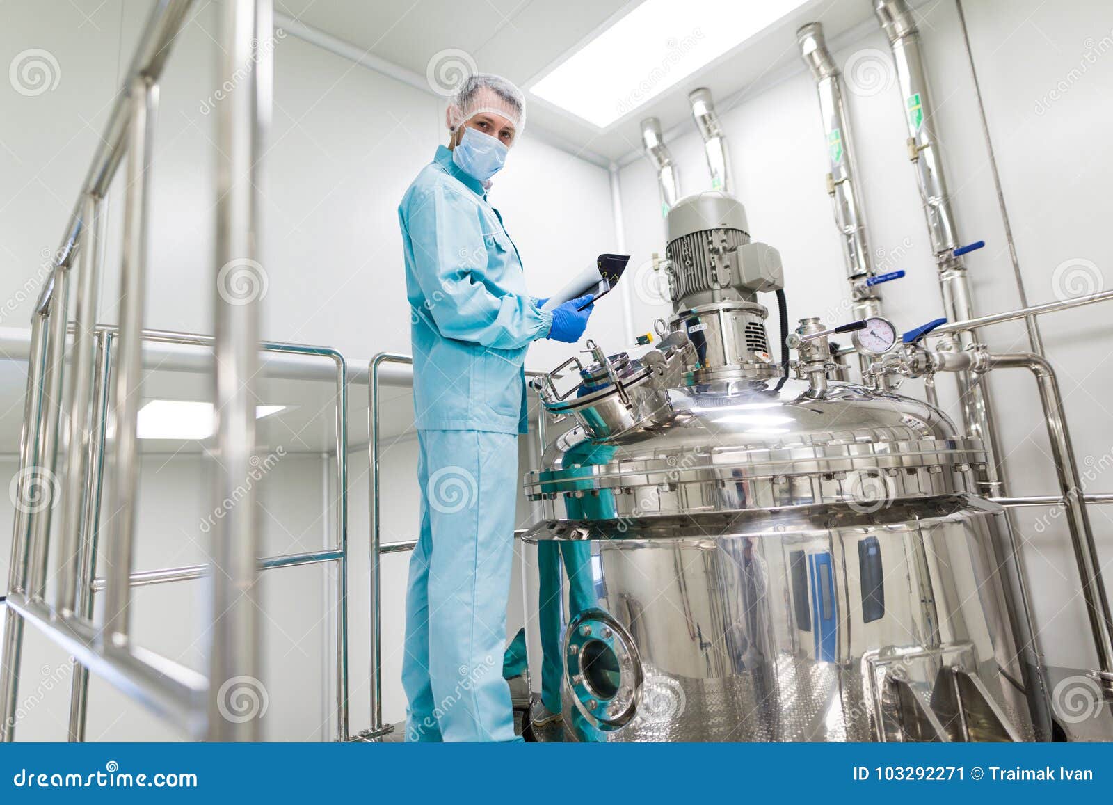 Medical Worker is Checking the Barrel Stock Image - Image of vessel ...