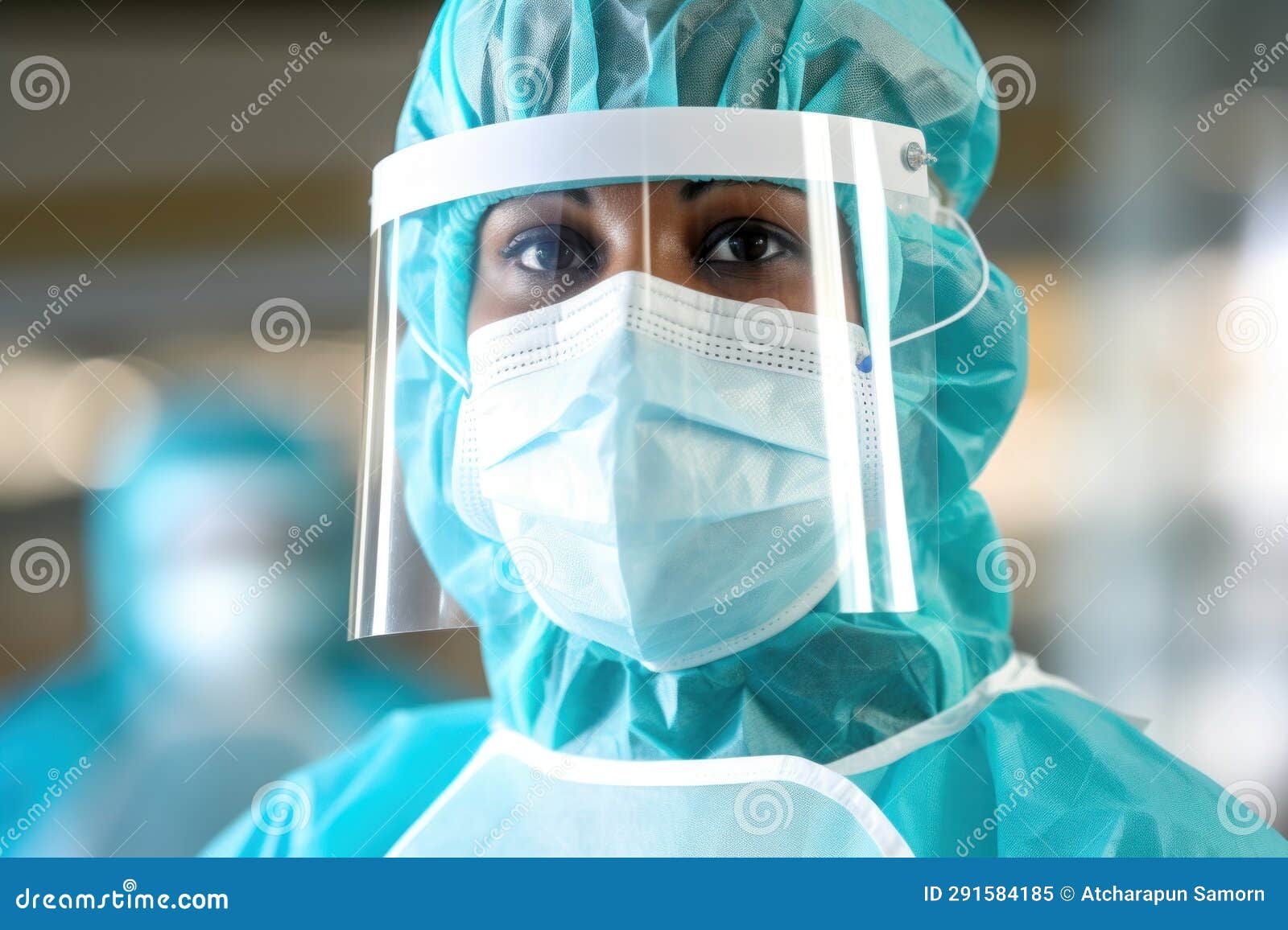 A Medical Worker in Full Personal Protective Gear, PPE Suit Stock Image ...