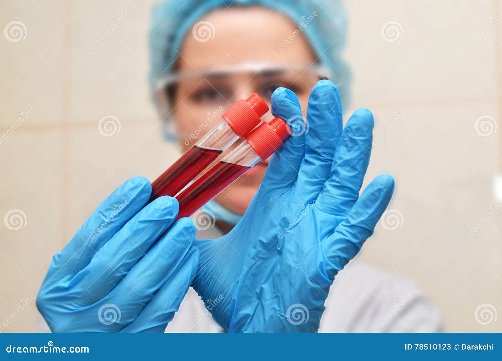 Medical Worker is Performing Blood Test Stock Image - Image of ...