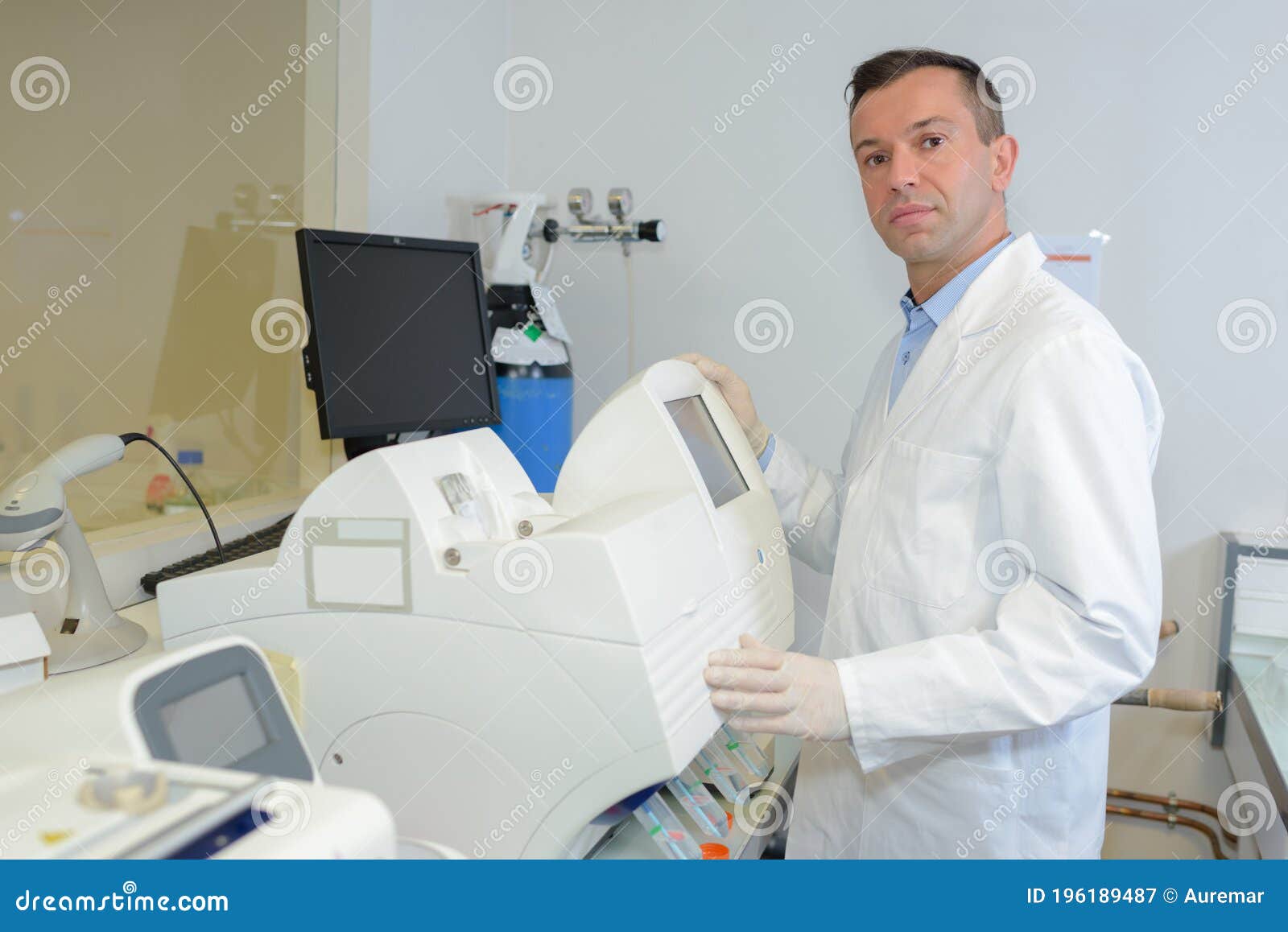 Medical Worker with Technical Equipment Stock Image - Image of nurse ...