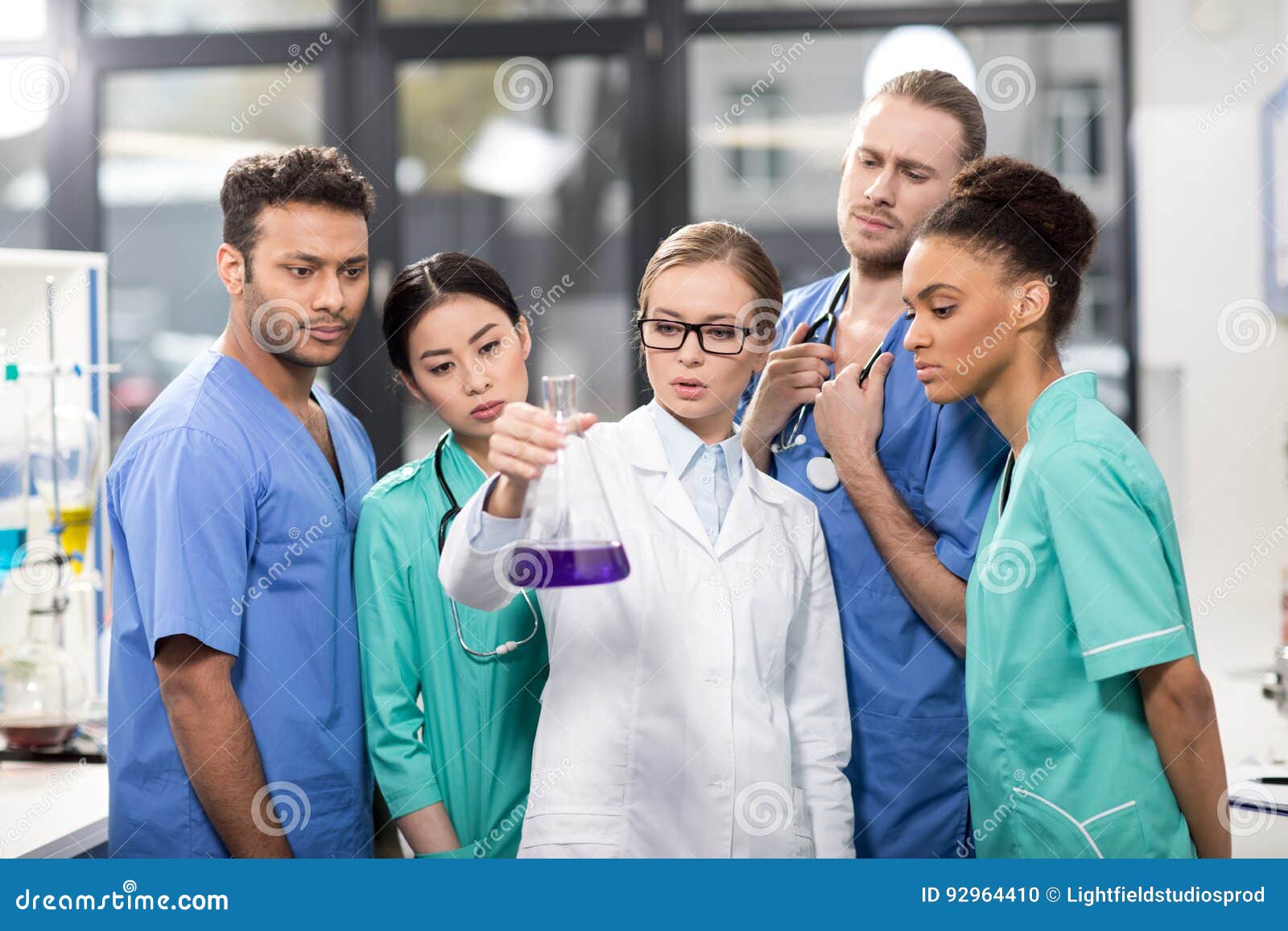 Co-workers Laboratory Analysis Royalty-Free Stock Photo | CartoonDealer ...