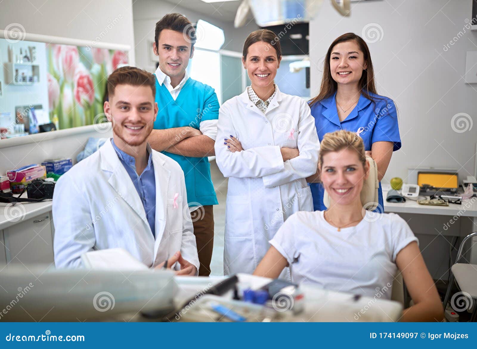 Medical workers in office stock image. Image of happy - 174149097