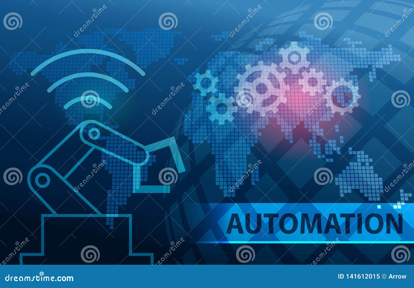 Automation Industry 4.0 Background Stock Illustration - Illustration of ...