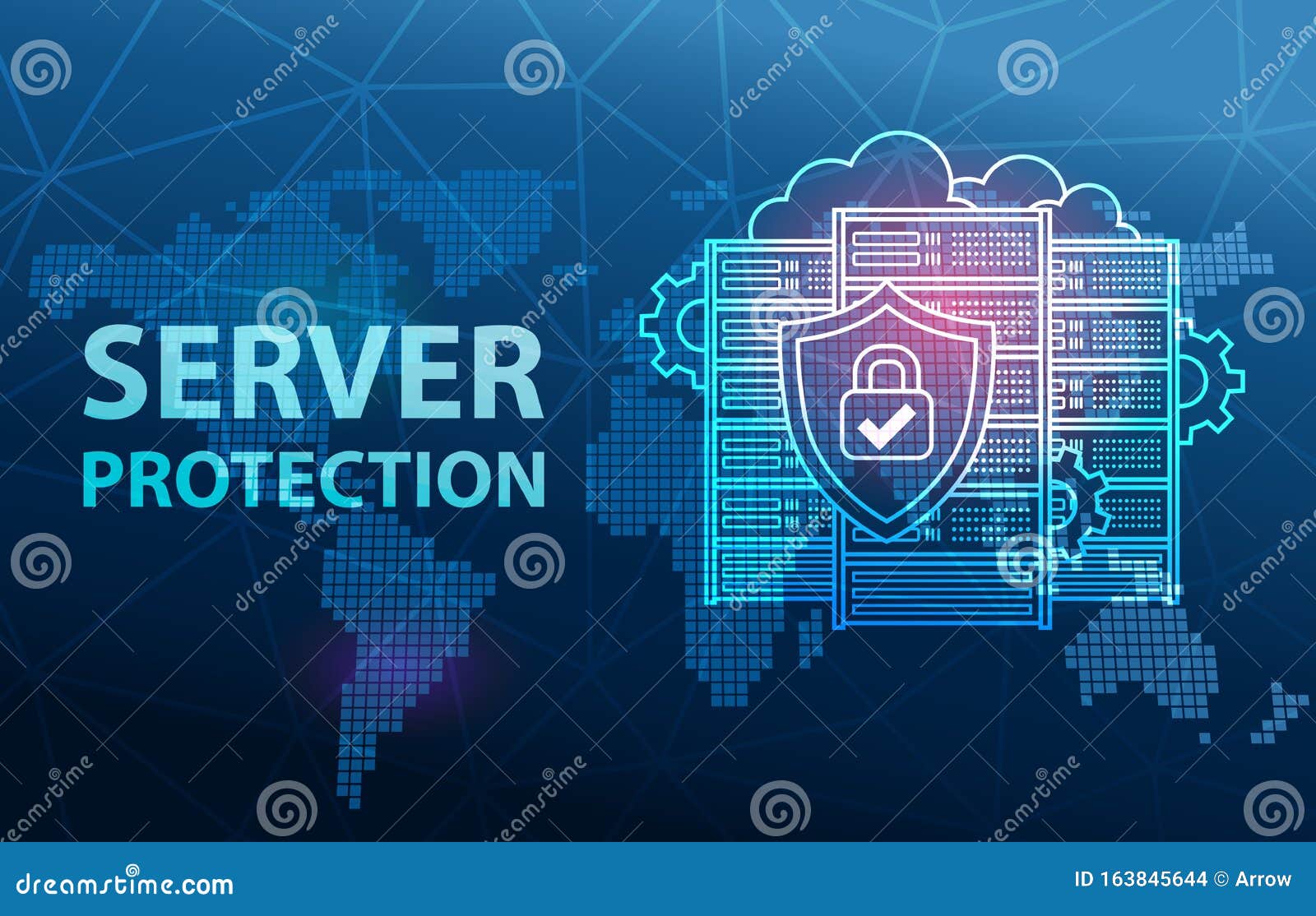 Server Protection Data Center Cloud Connection Security Concept ...