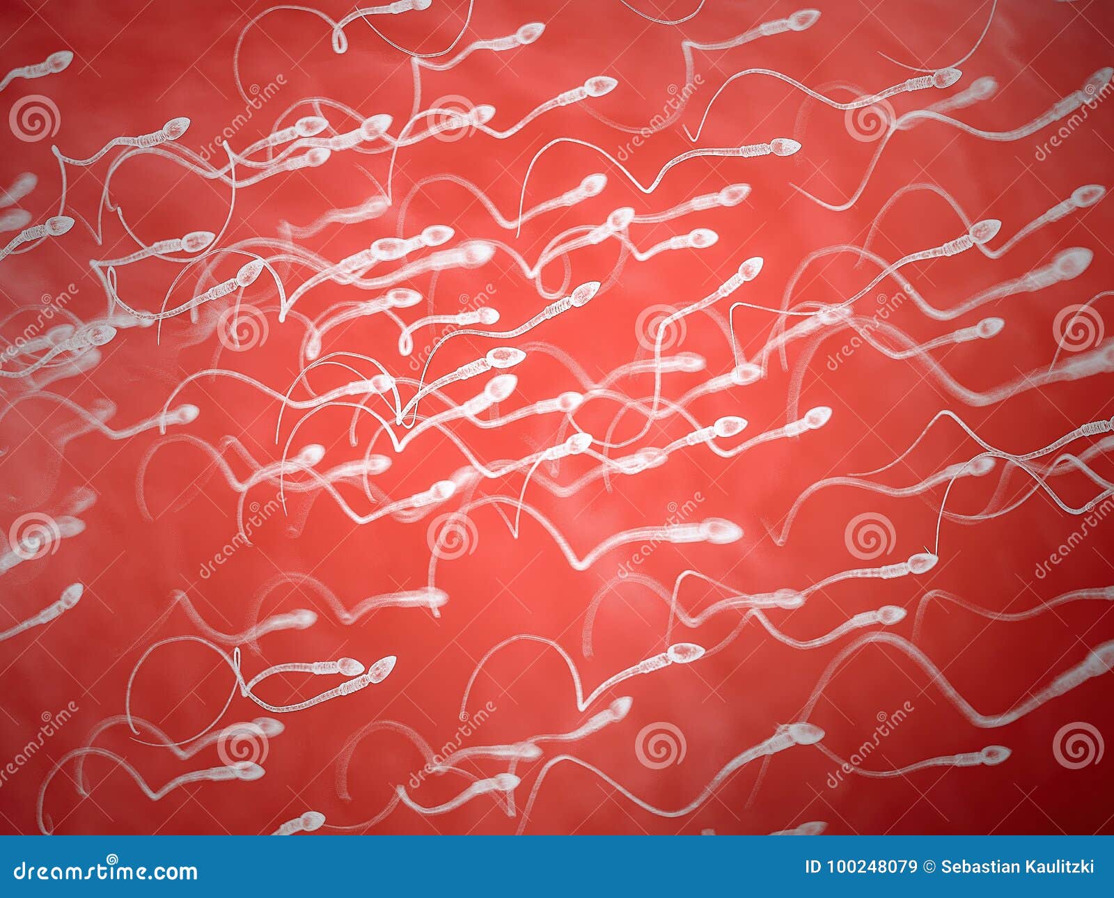 A sperm swarm stock illustration. Illustration of rendering - 100248079