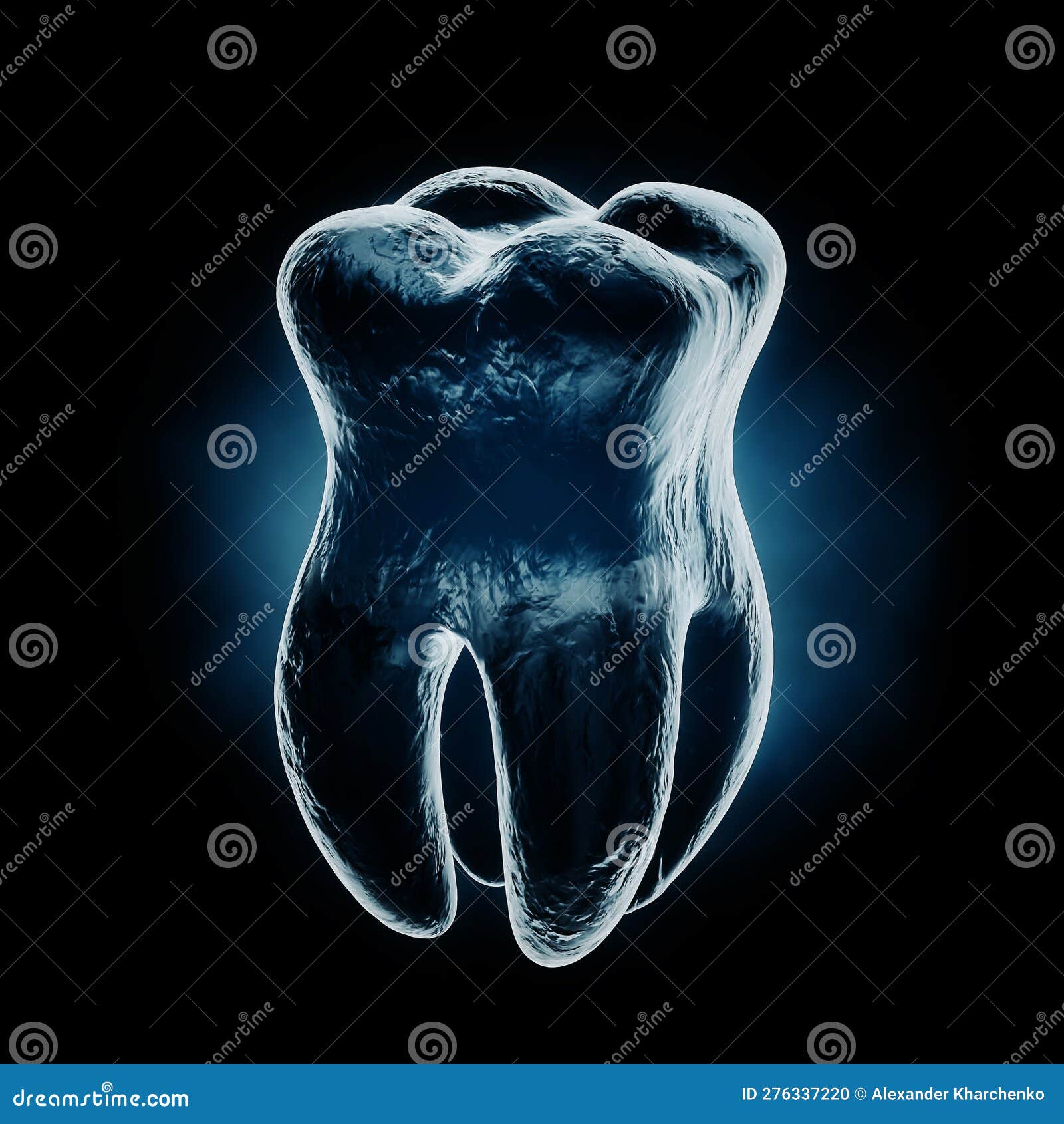 Medically Accurate Healthy Tooth X-Ray View. 3d Rendering Stock Photo ...