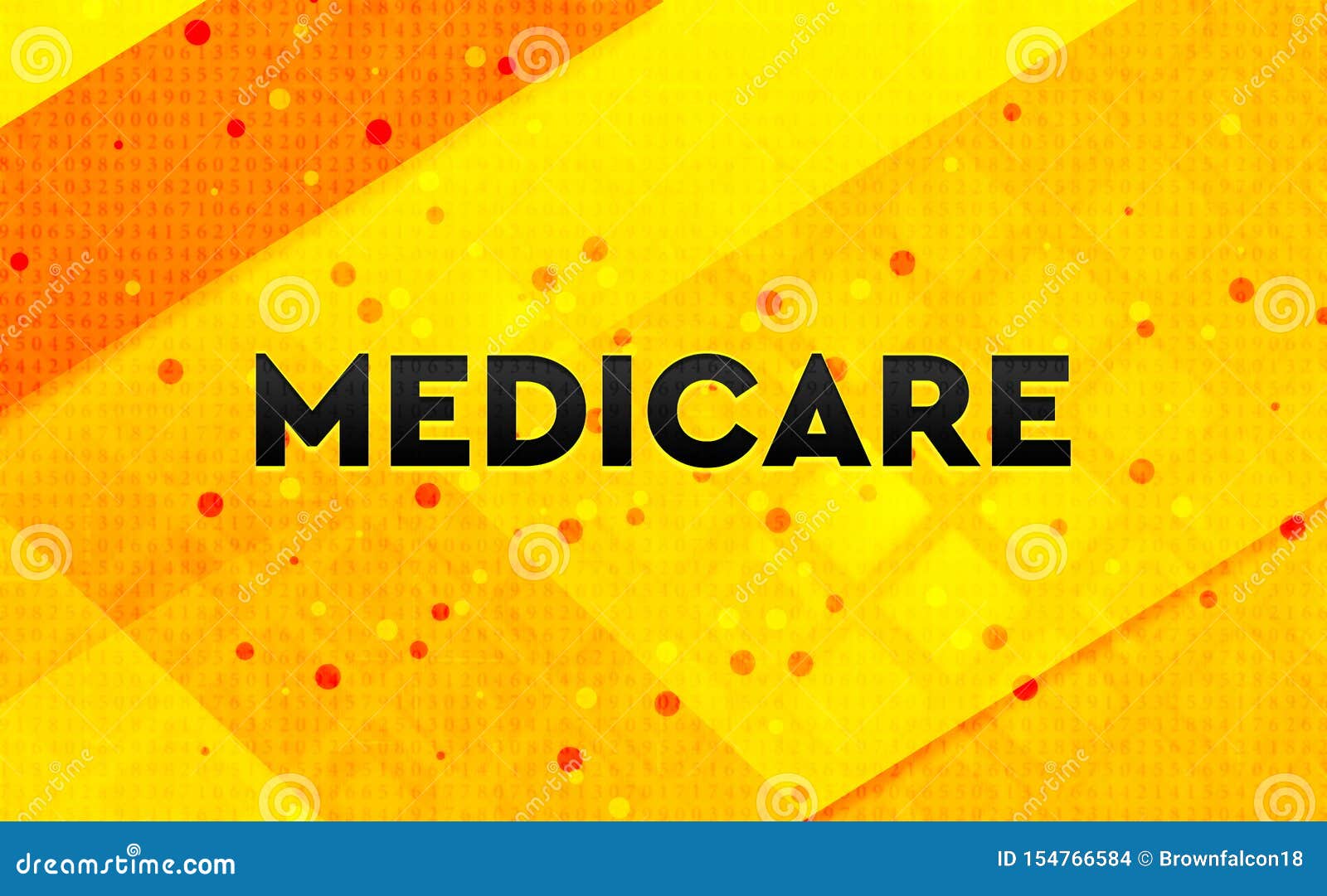 Medicare Abstract Digital Banner Yellow Background Stock Illustration ...