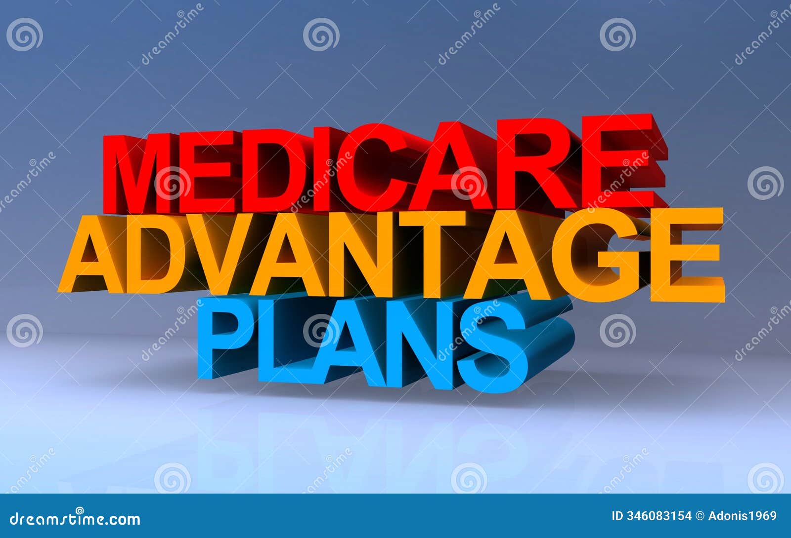 Medicare Advantage Plans on Blue Stock Photo - Image of enrollment ...