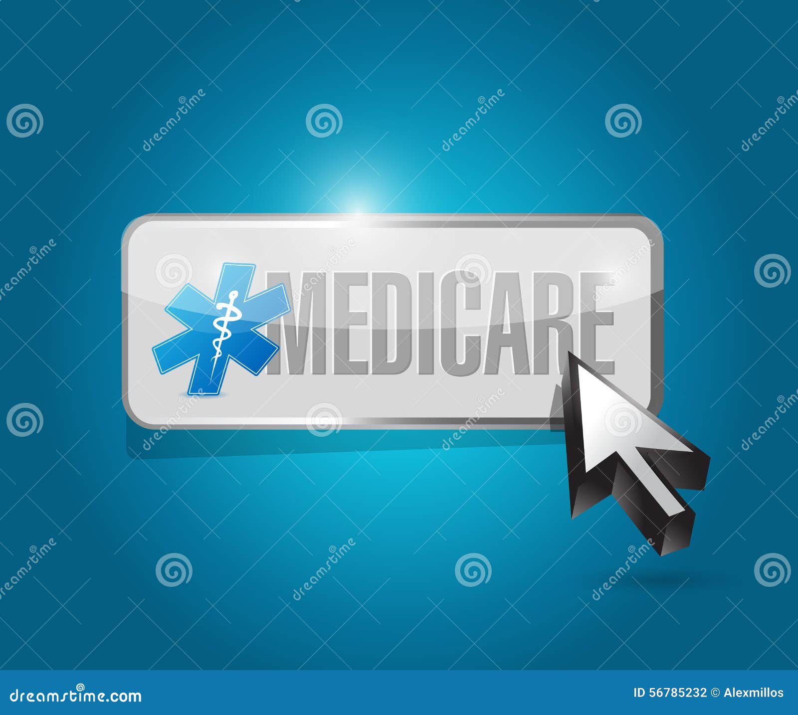 Medicare Button Sign Concept Illustration Design Stock Illustration ...