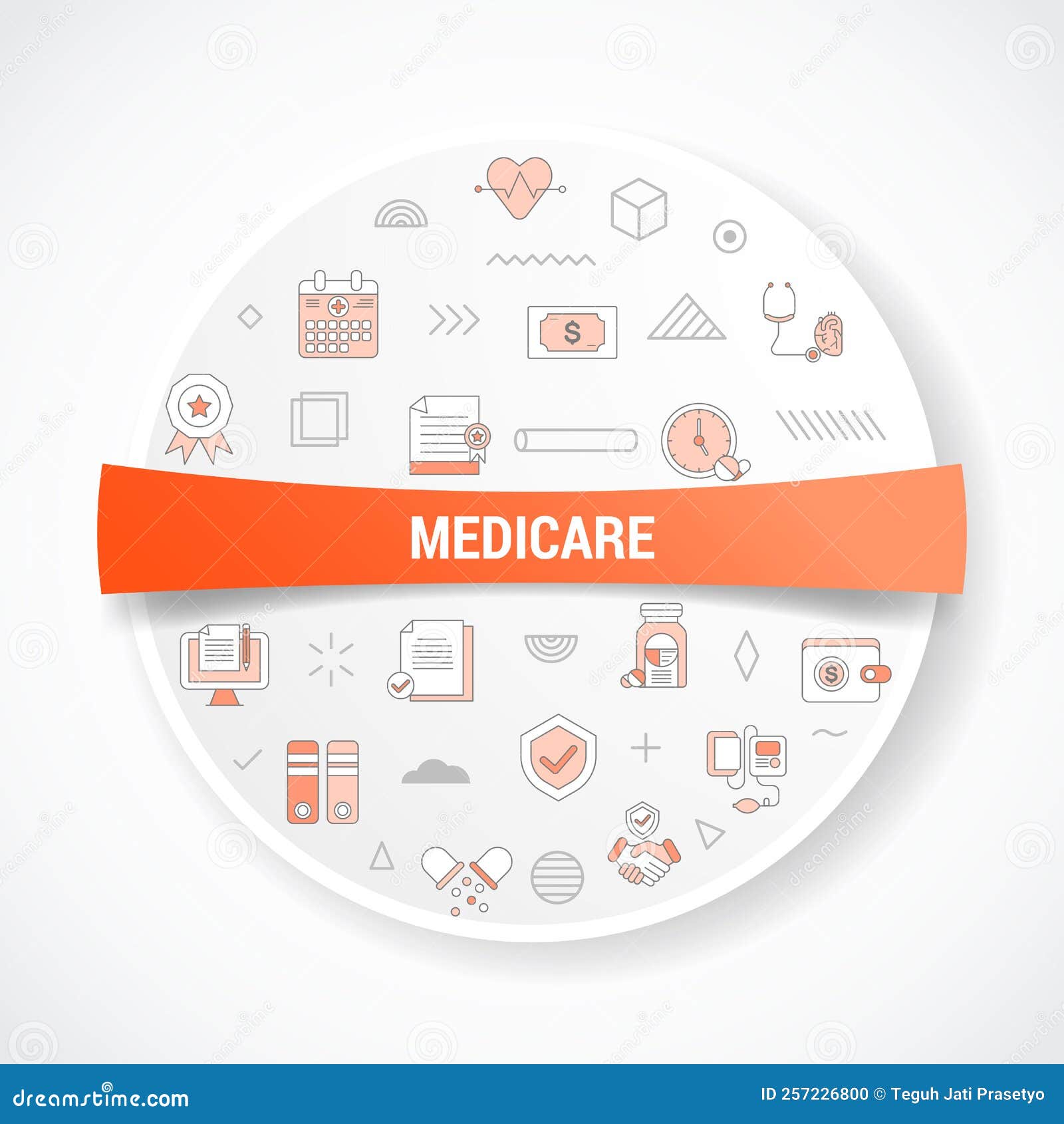 Medicare Concept with Icon Concept with Round or Circle Shape for Badge ... Medicare Concept with Icon Concept with Round or Circle Shape for Badge ...