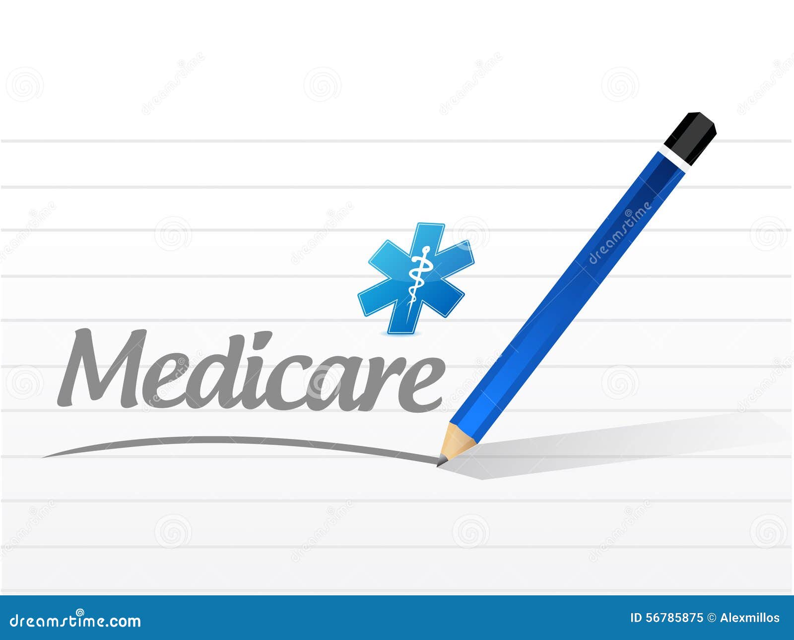 Medicare Message Sign Illustration Stock Illustration - Illustration of ...