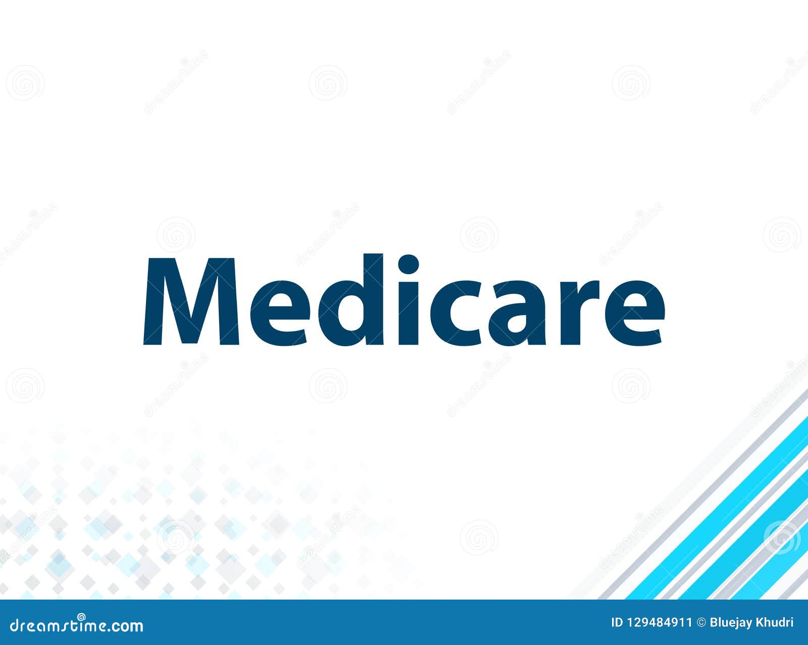 Medicare Modern Flat Design Blue Abstract Background Stock Illustration ...