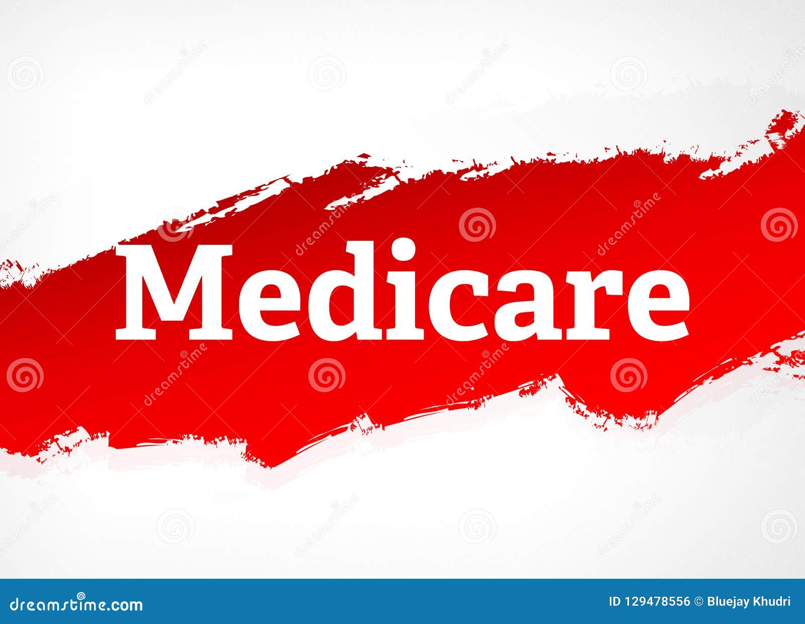 Medicare Red Brush Abstract Background Illustration Stock Illustration ...