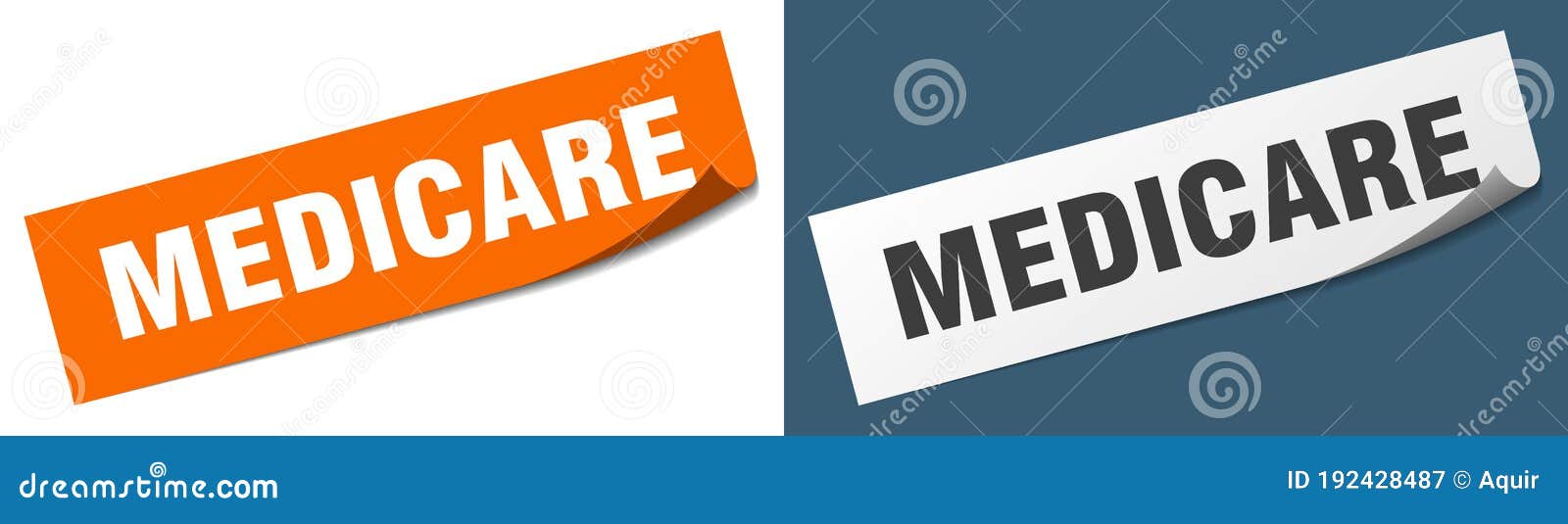Medicare Sticker. Medicare Sign Set Stock Vector - Illustration of ...