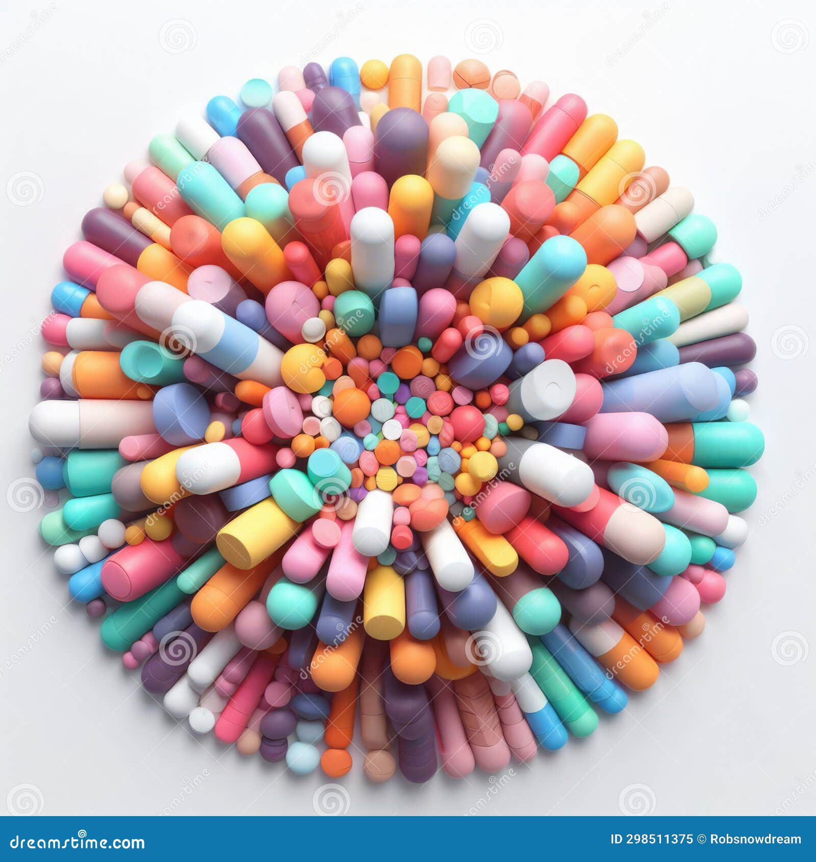 Medication in Assorted Shapes and Sizes Stock Illustration ...