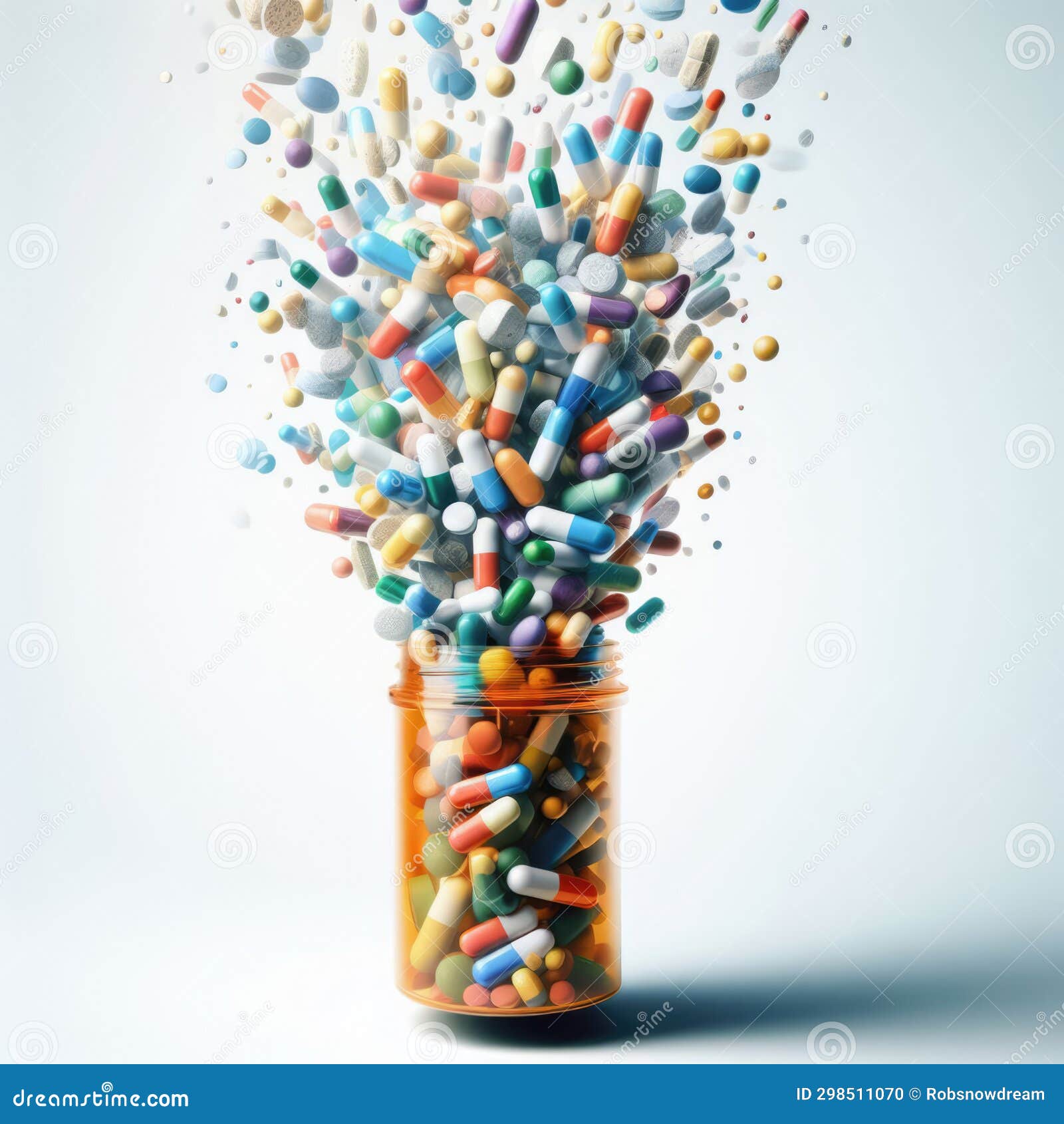Medication Being Poured Out of Container Stock Illustration ...