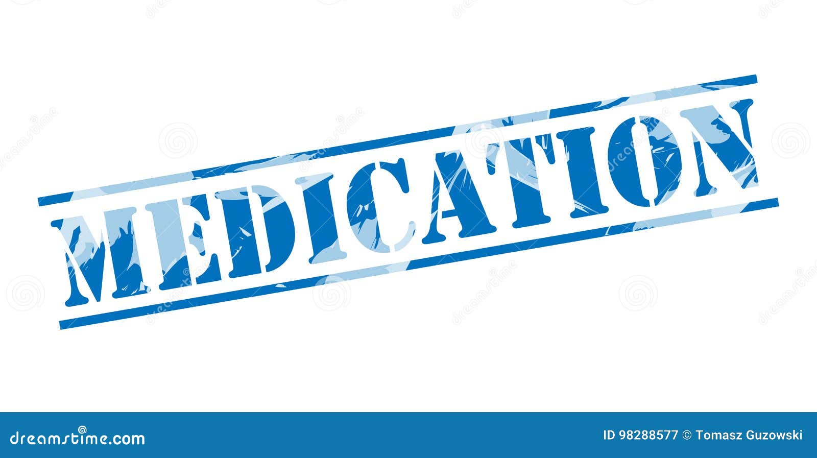 Medication blue stamp stock illustration. Illustration of stamp - 98288577