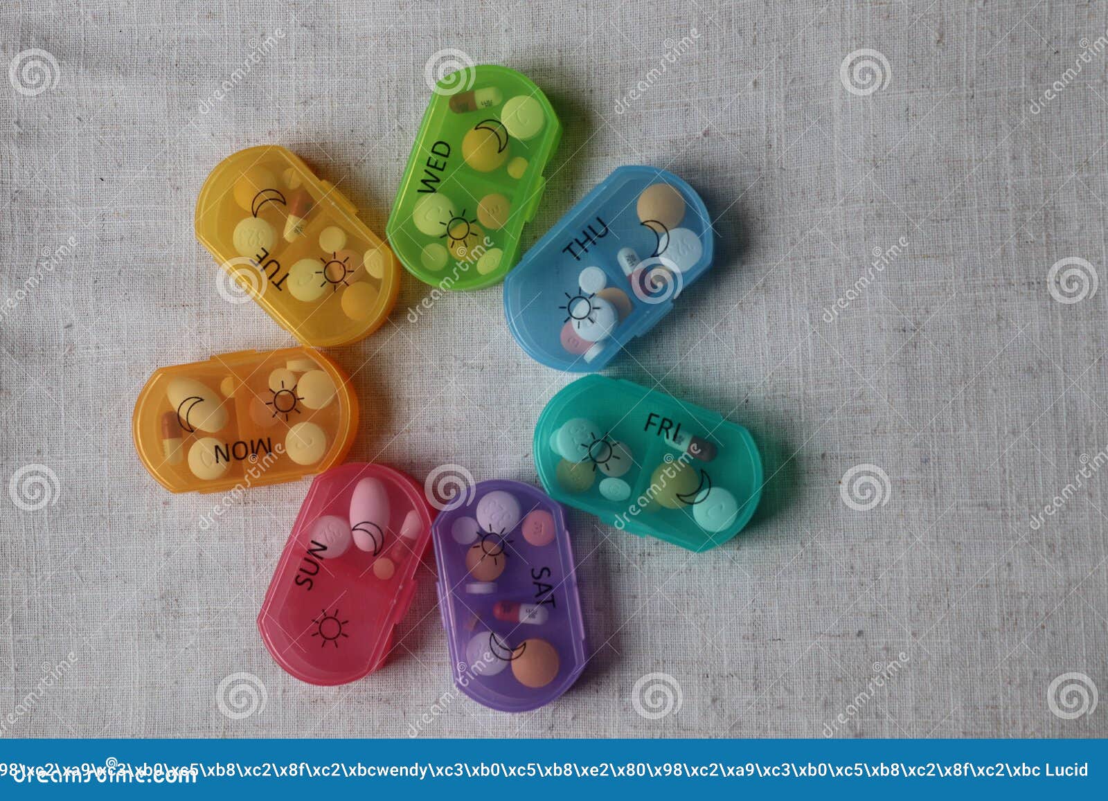 Medication for daily and Weekly Use in Labelled Boxes.chemist Doctors ...