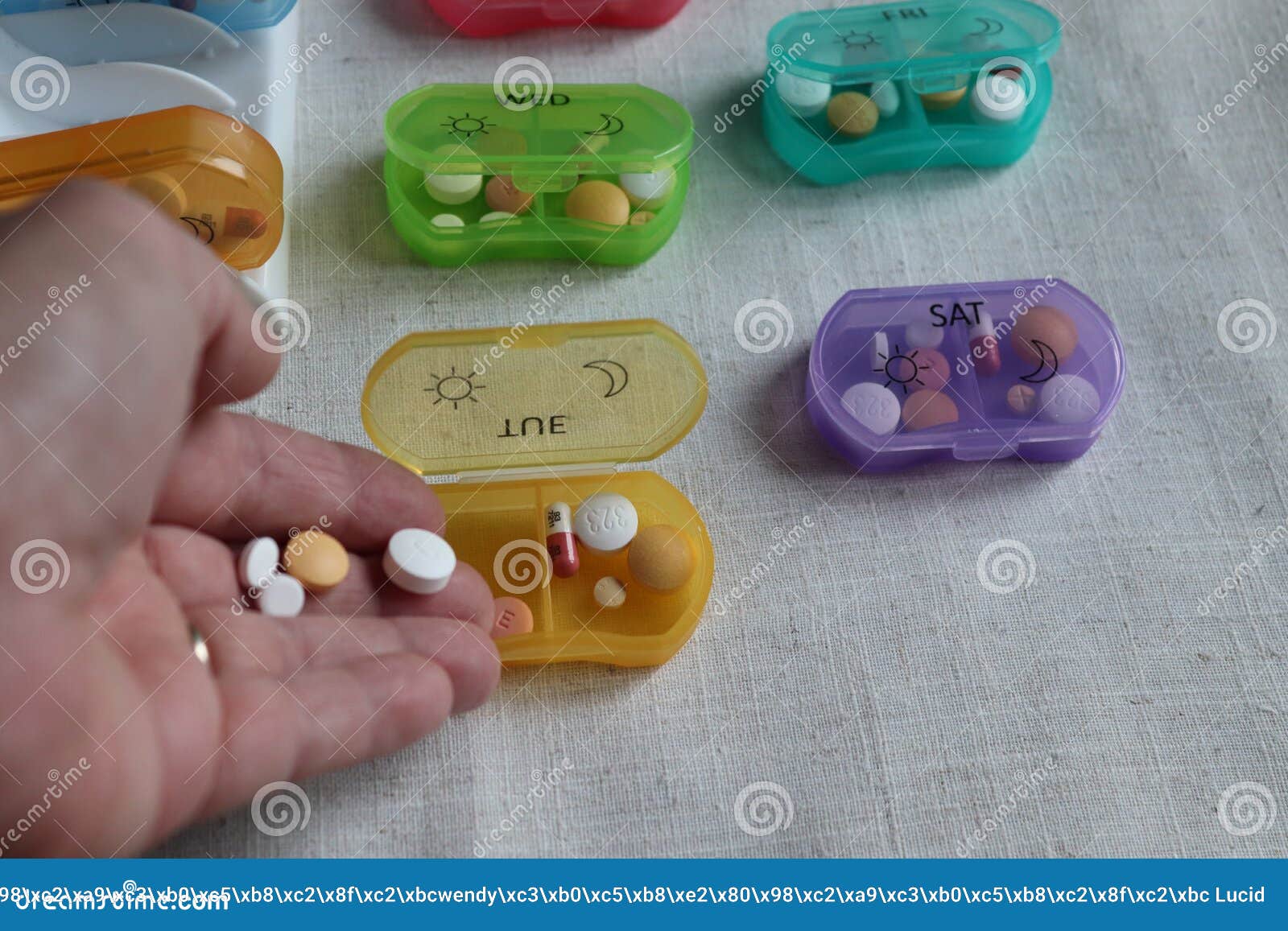 Medication for daily and Weekly Use in Labelled Boxes.chemist Doctors ...