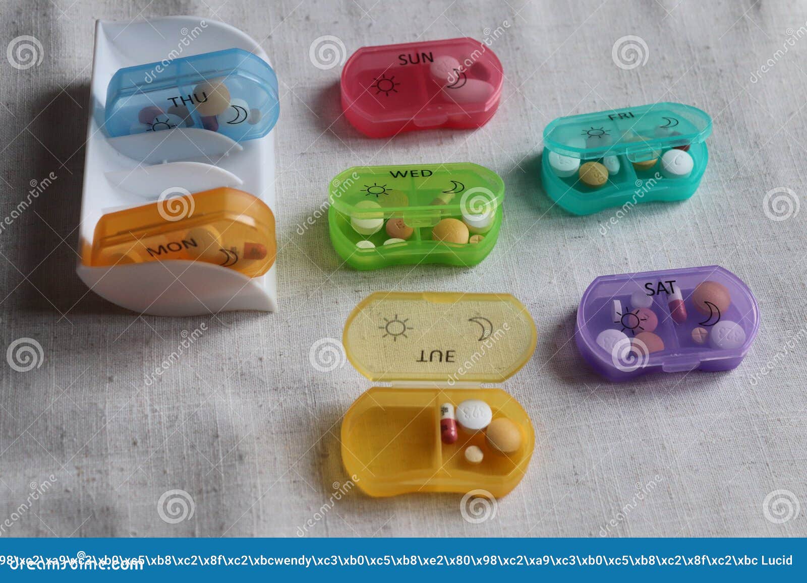 Medication for daily and Weekly Use in Labelled Boxes.chemist Doctors ...