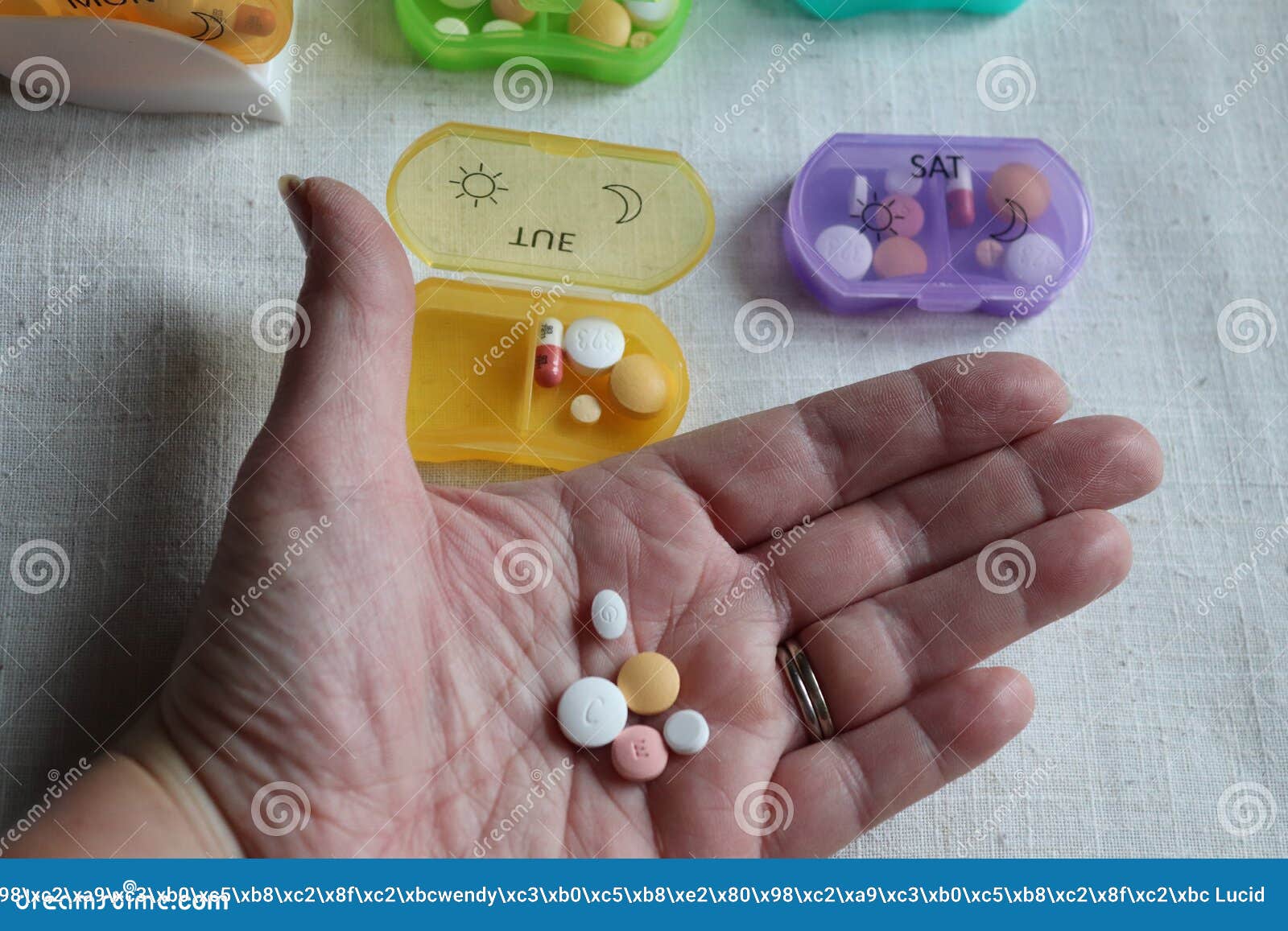 Medication for daily and Weekly Use in Labelled Boxes.chemist Doctors ...