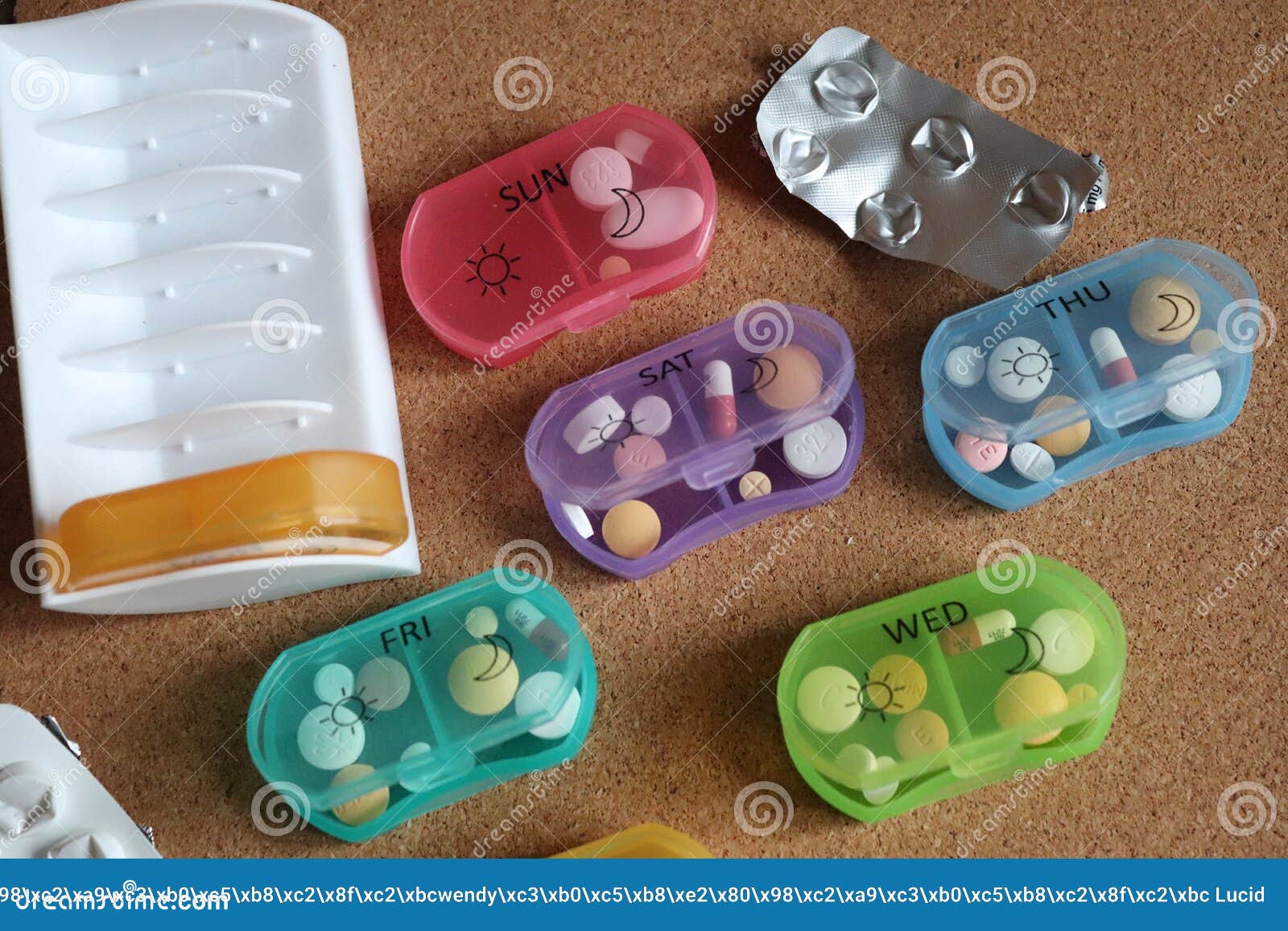 Medication for daily and Weekly Use in Labelled Boxes.chemist Doctors ...