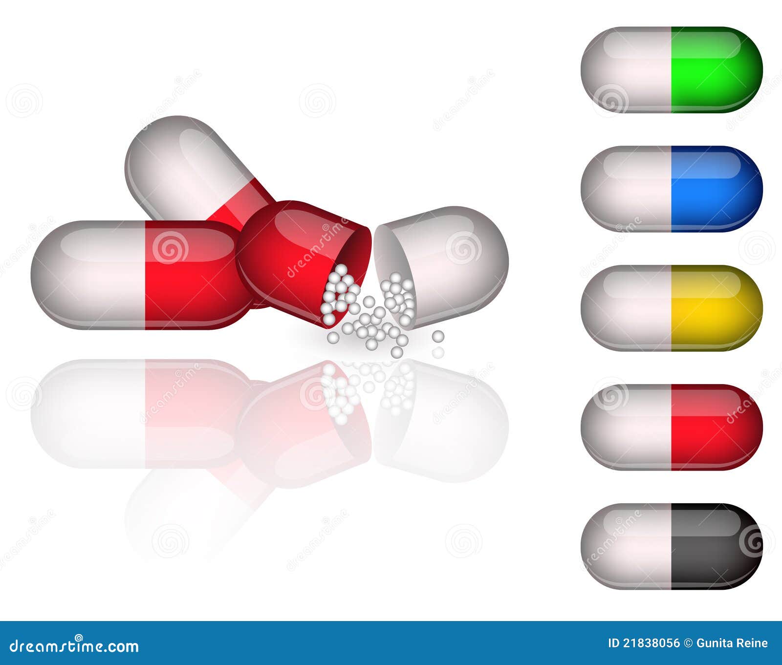 Medication capsules stock vector. Illustration of capsule - 21838056