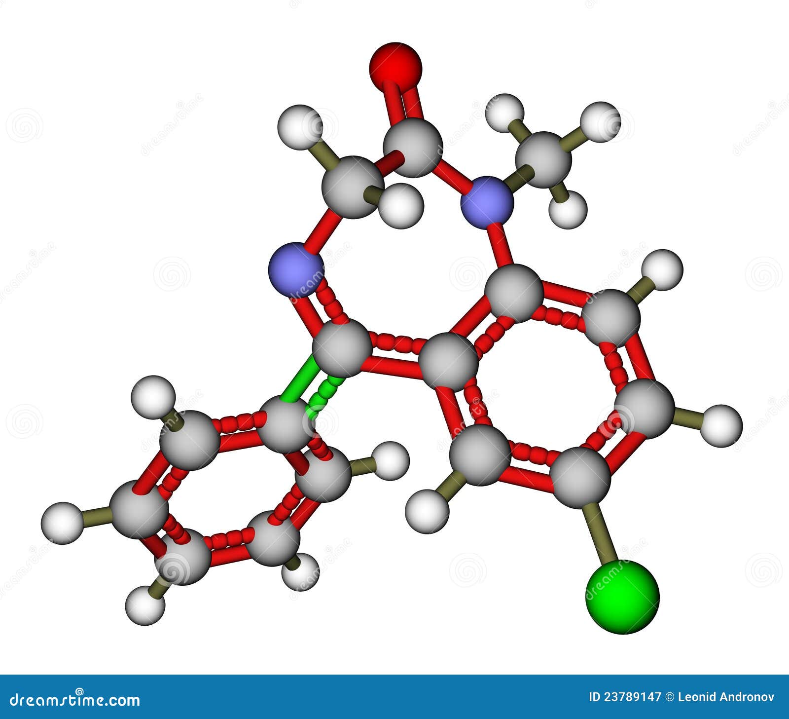Diazepam Sedative And Hypnotic Drug (benzodiazepine Class) Molecule ...