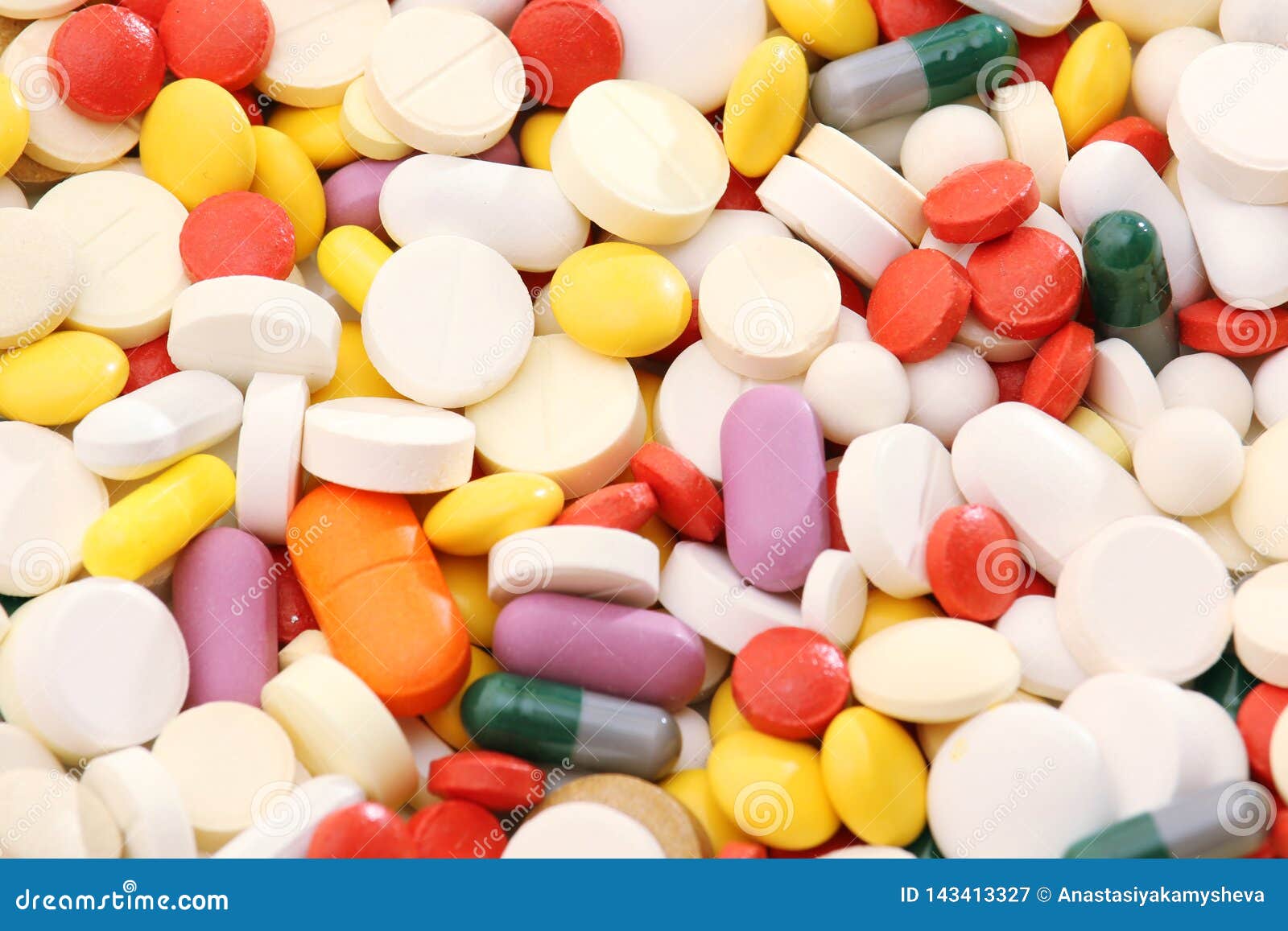 Different Colorful Tablets at White Background Stock Image - Image of ...