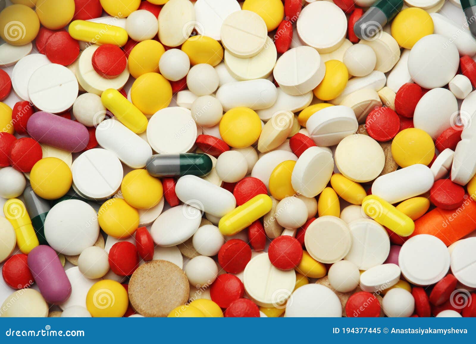 Medication With Different Types And Colours As Clock Face On White ...