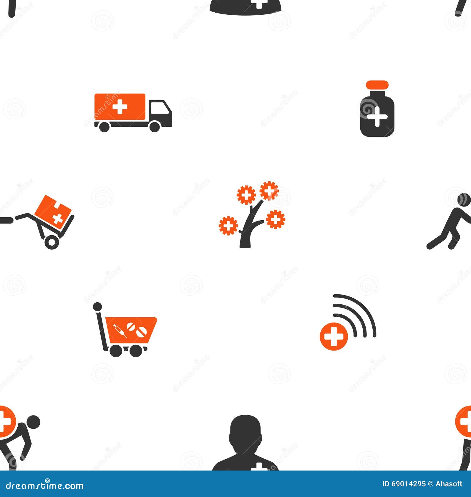 Medication Distribution Seamless Flat Vector Wallpaper Stock Vector ...