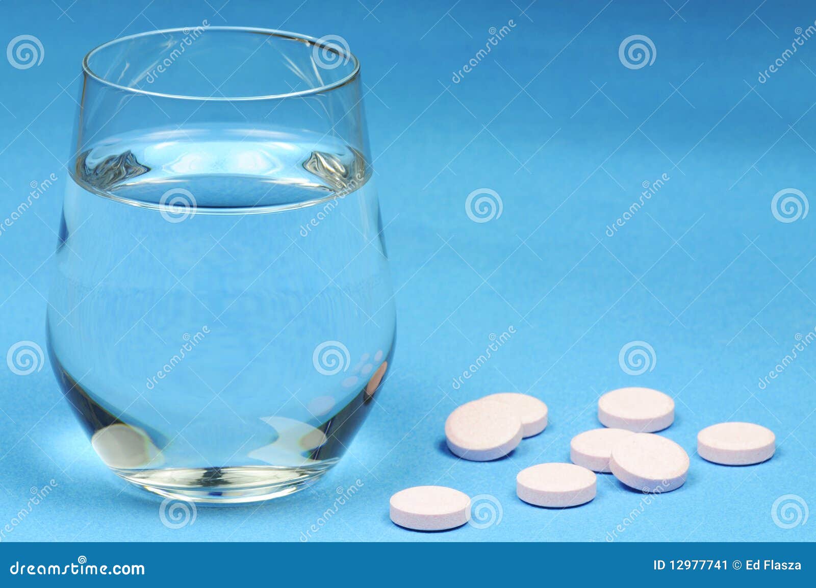 Medication and Glass of Water Stock Image - Image of pharmaceutical ...