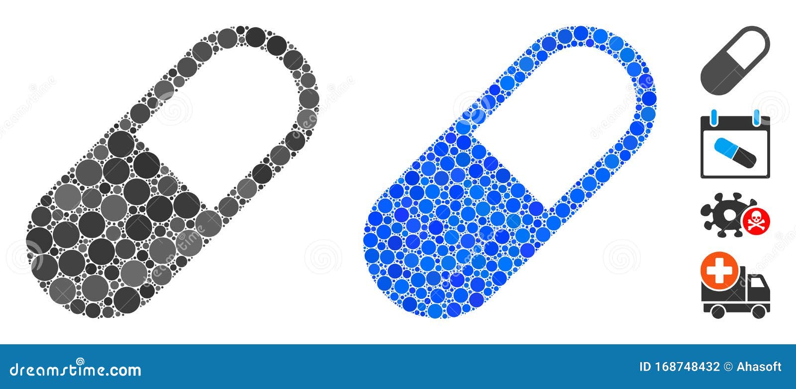 Medication Granule Collage Of Triangles Cartoon Vector | CartoonDealer ...