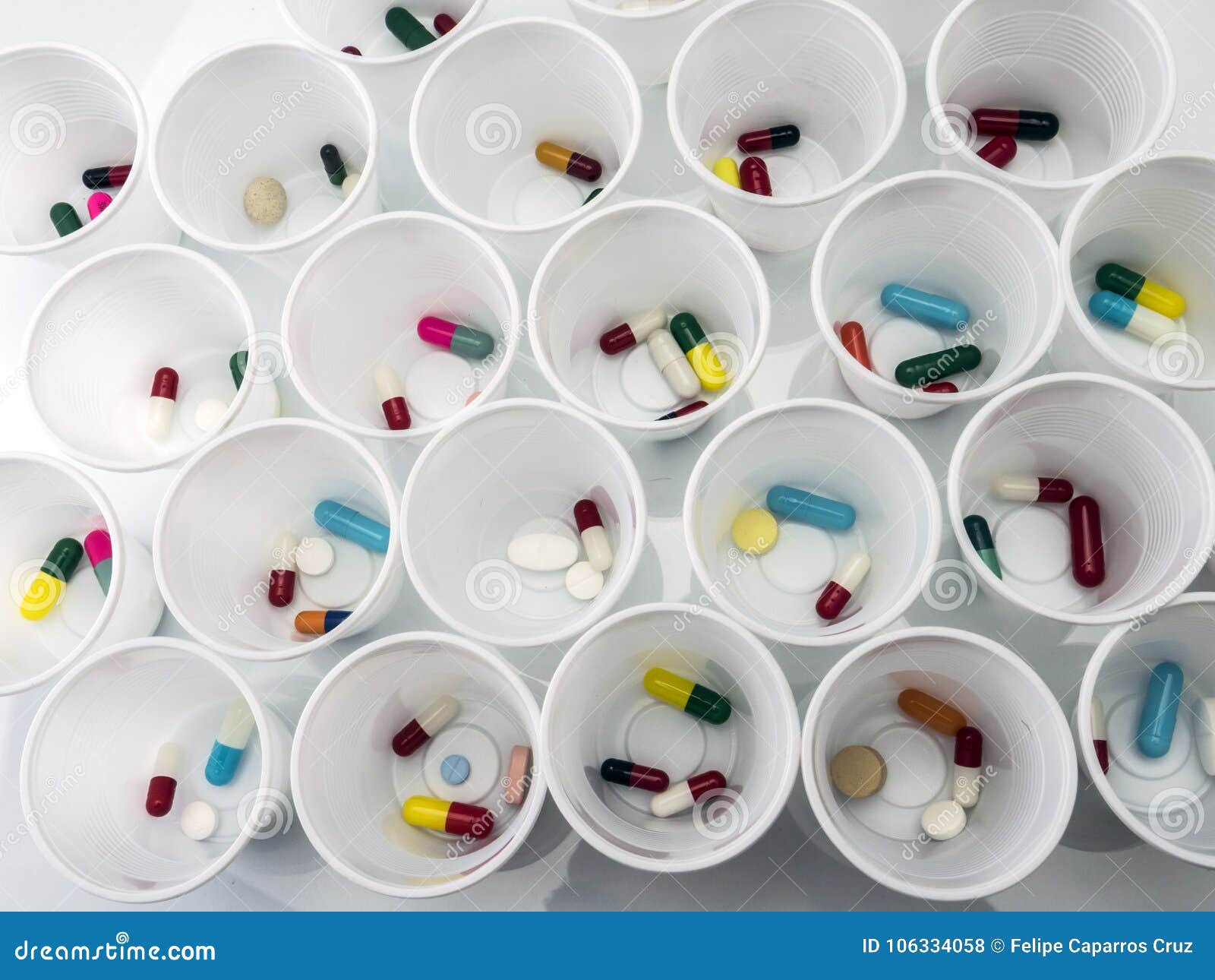 Daily Medication at a Hospital Table Stock Photo - Image of dose ...